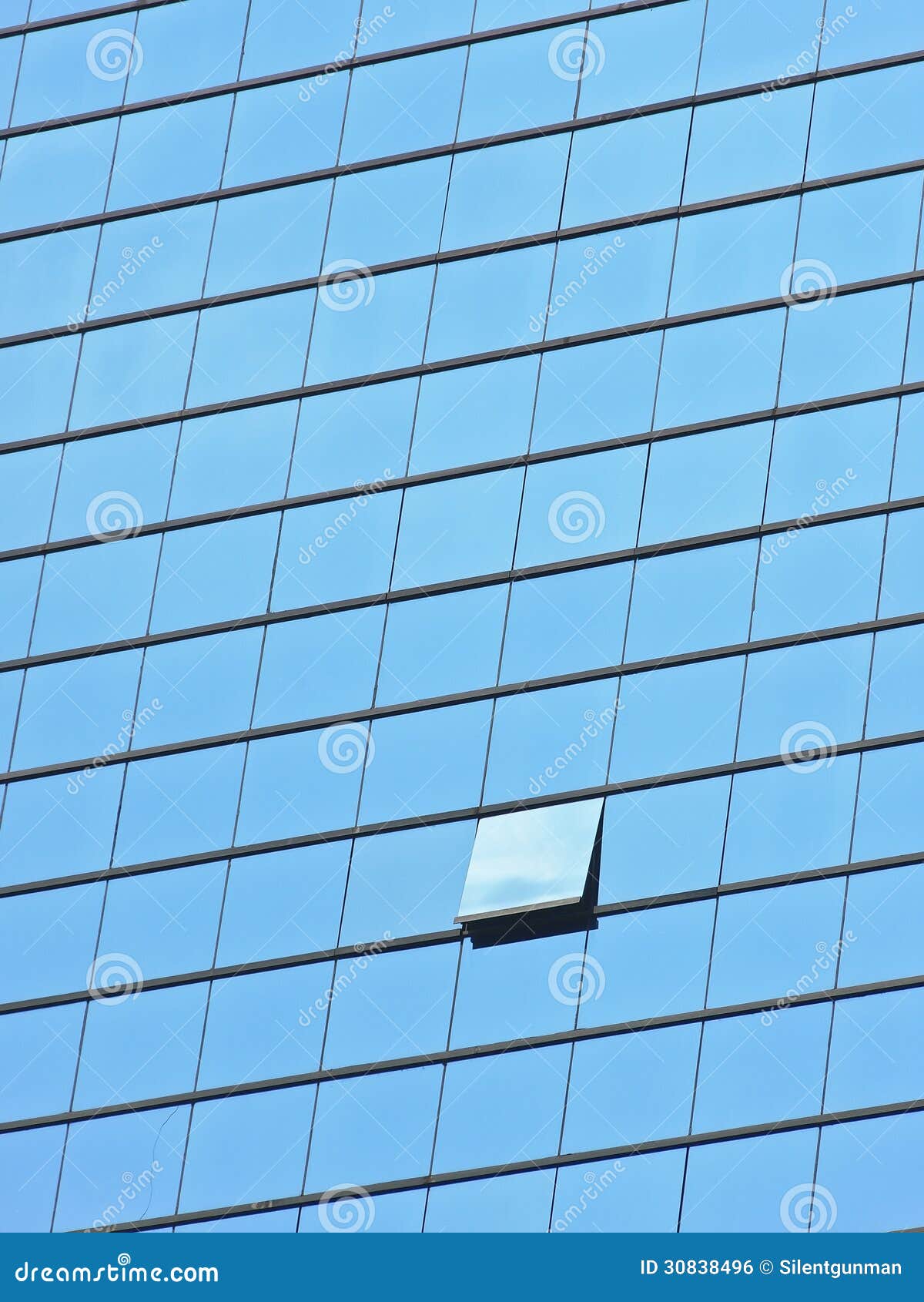 Blue glass window stock photo. Image of lines, reflexion - 30838496