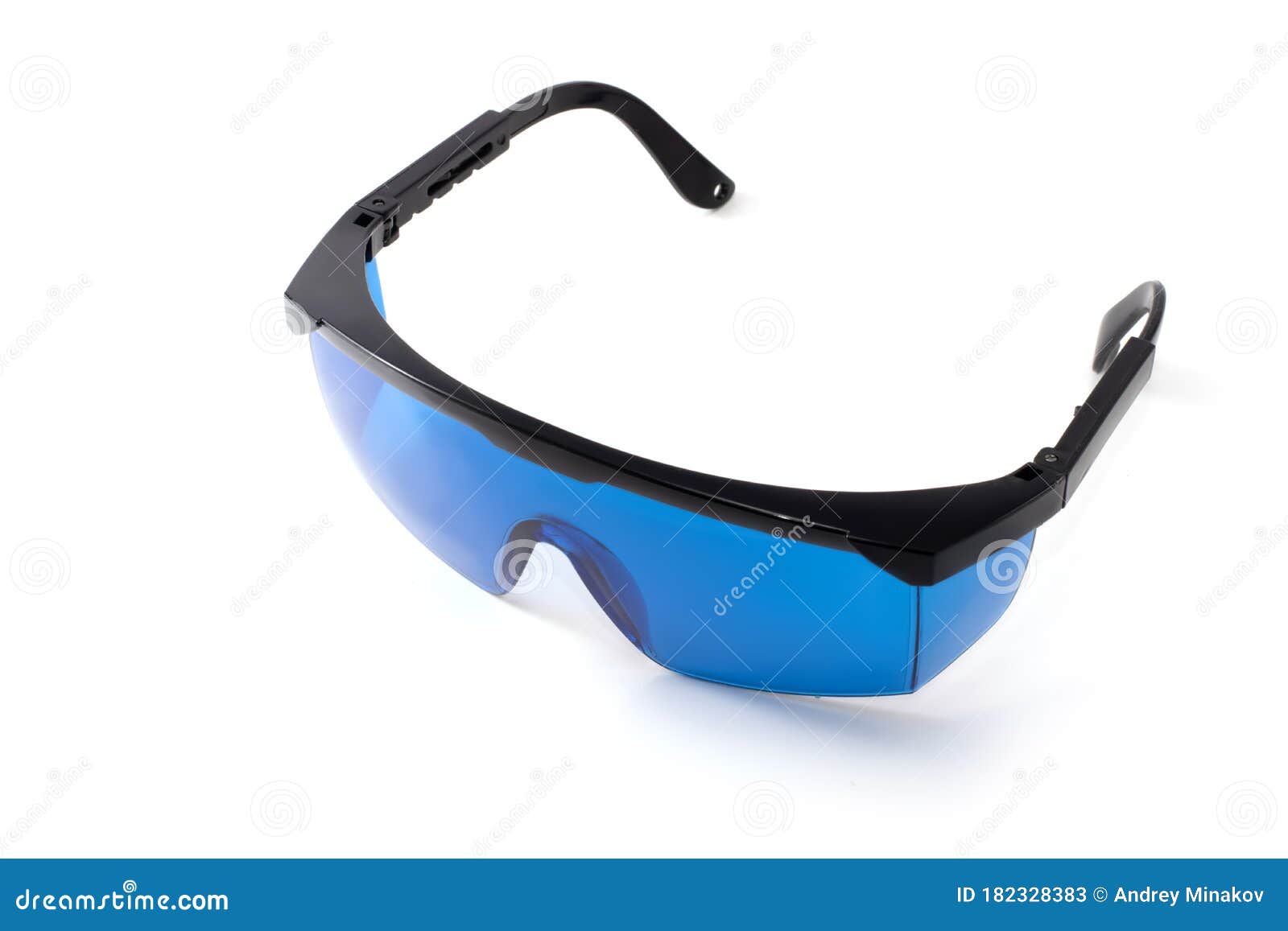 Blue Glasses Protection from Laser Radiation Stock Image - Image of ...