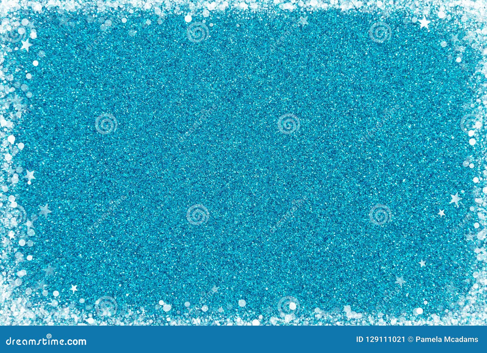 Blue Glitter Background with a White Border Stock Image - Image of ...