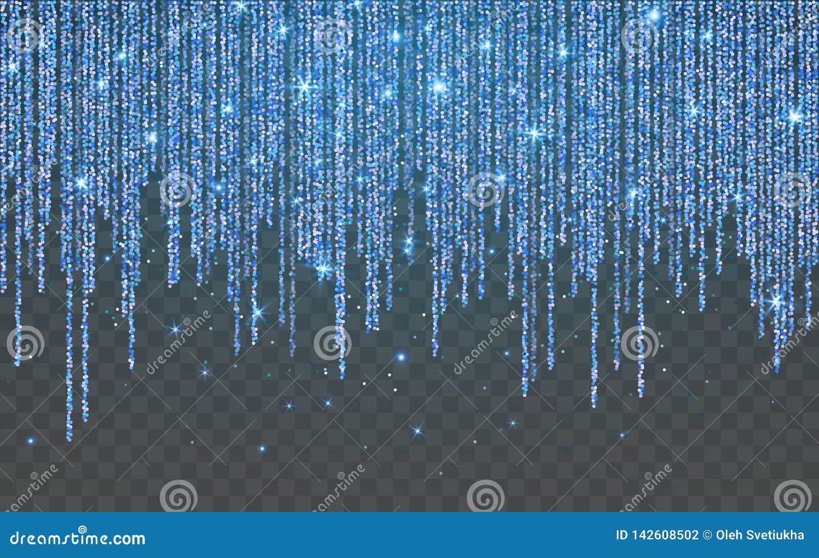 Blue Glitter Sparkle on a Transparent Background. Blue Vibrant ...