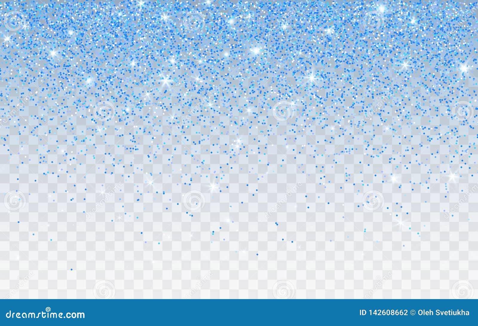 Blue Glitter Sparkle on a Transparent Background. Blue Vibrant ...