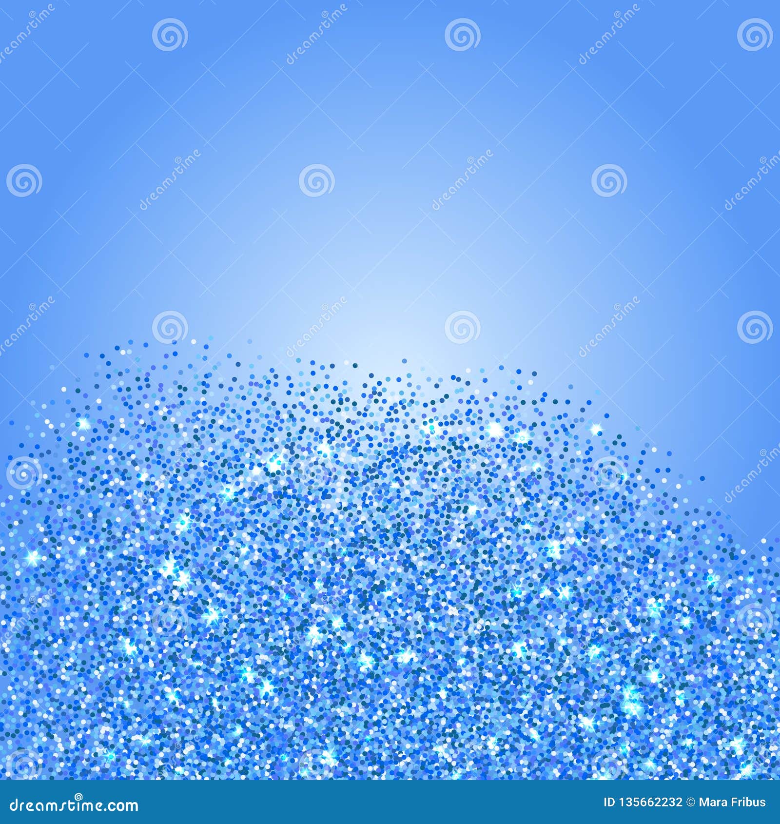 Blue Glitter Texture Border Background Stock Vector - Illustration of ...