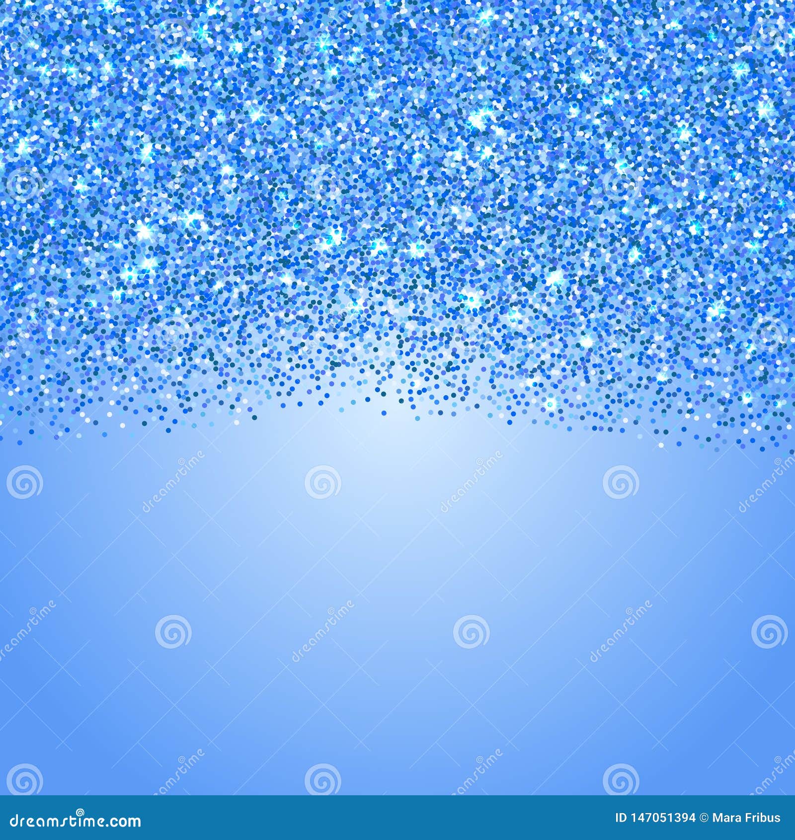 Blue Glitter Texture Border Background Stock Vector - Illustration of ...