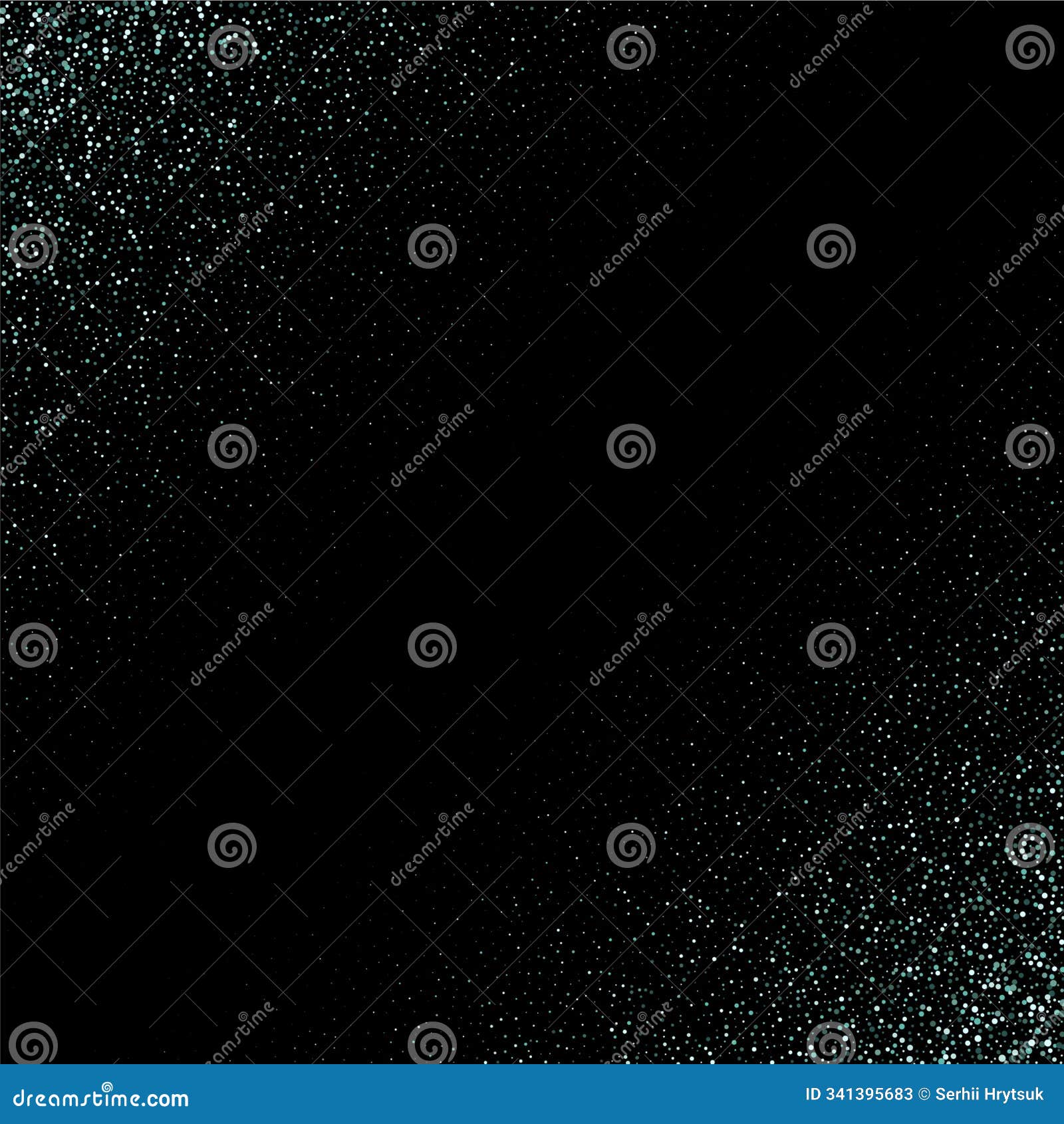 Blue Glitter Texture. Shiny Sparkles on Black Background. Eps 10 Stock ...