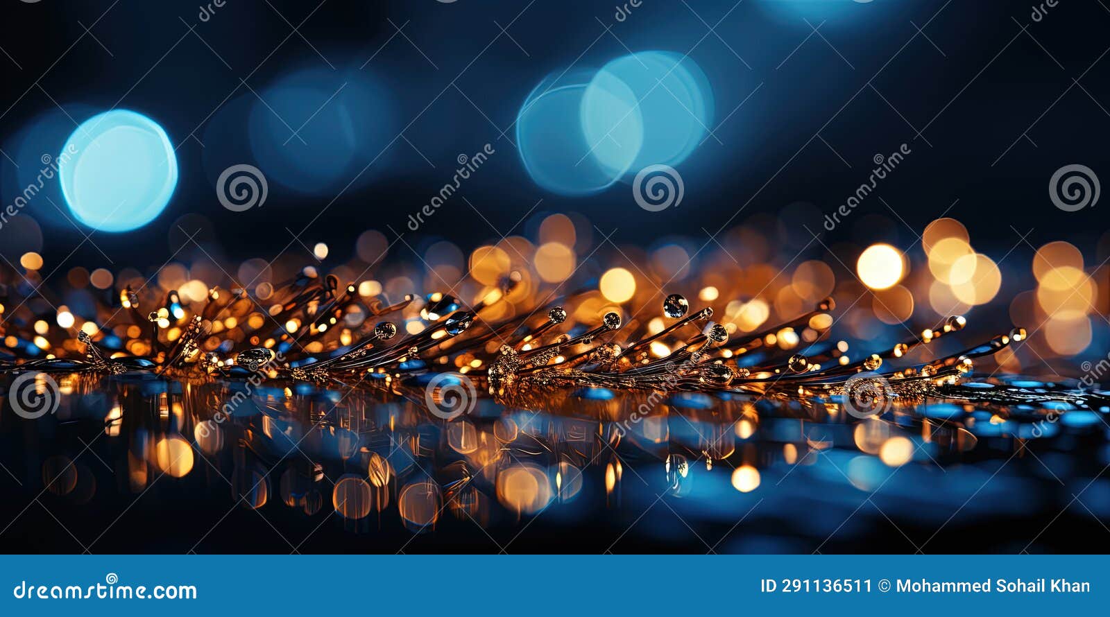 Blue Glitter Twinkly Lights Selective Focused Background Stock ...