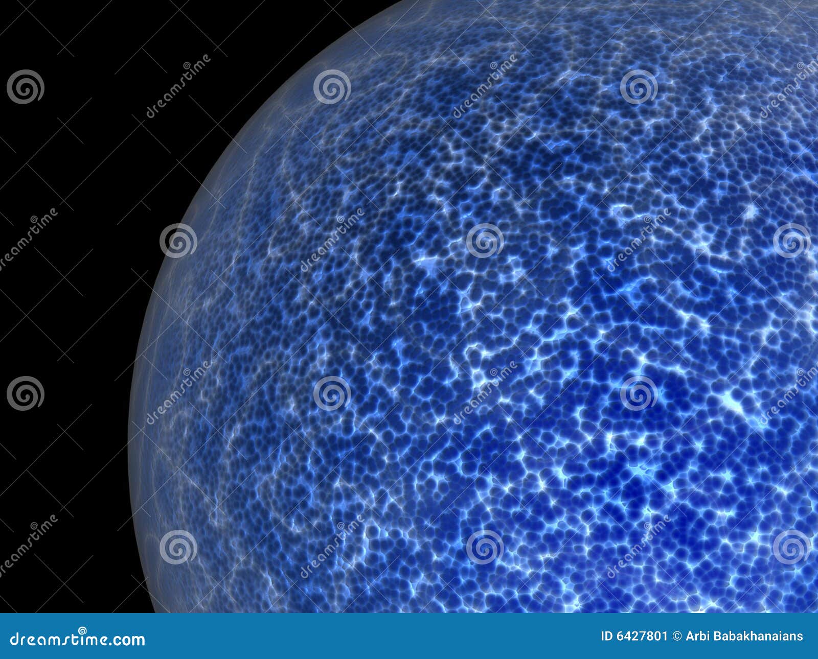 Blue Global Alien Cell With Strange Texture Picture. Image: 6427801