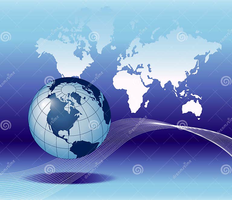 Blue Global Background stock vector. Illustration of graphic - 5819758