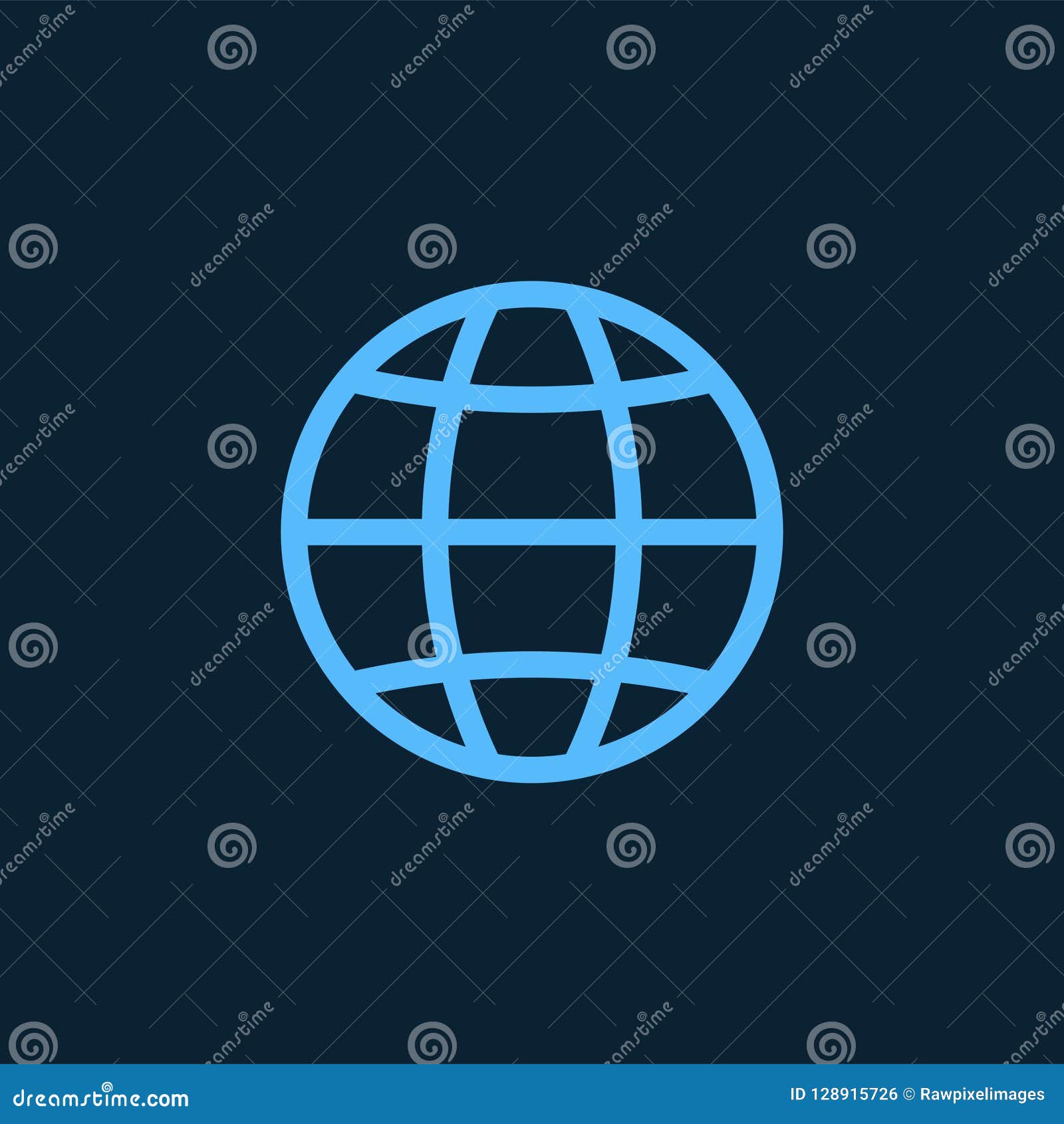 Blue Global Connection Symbol Vector Stock Vector - Illustration of ...