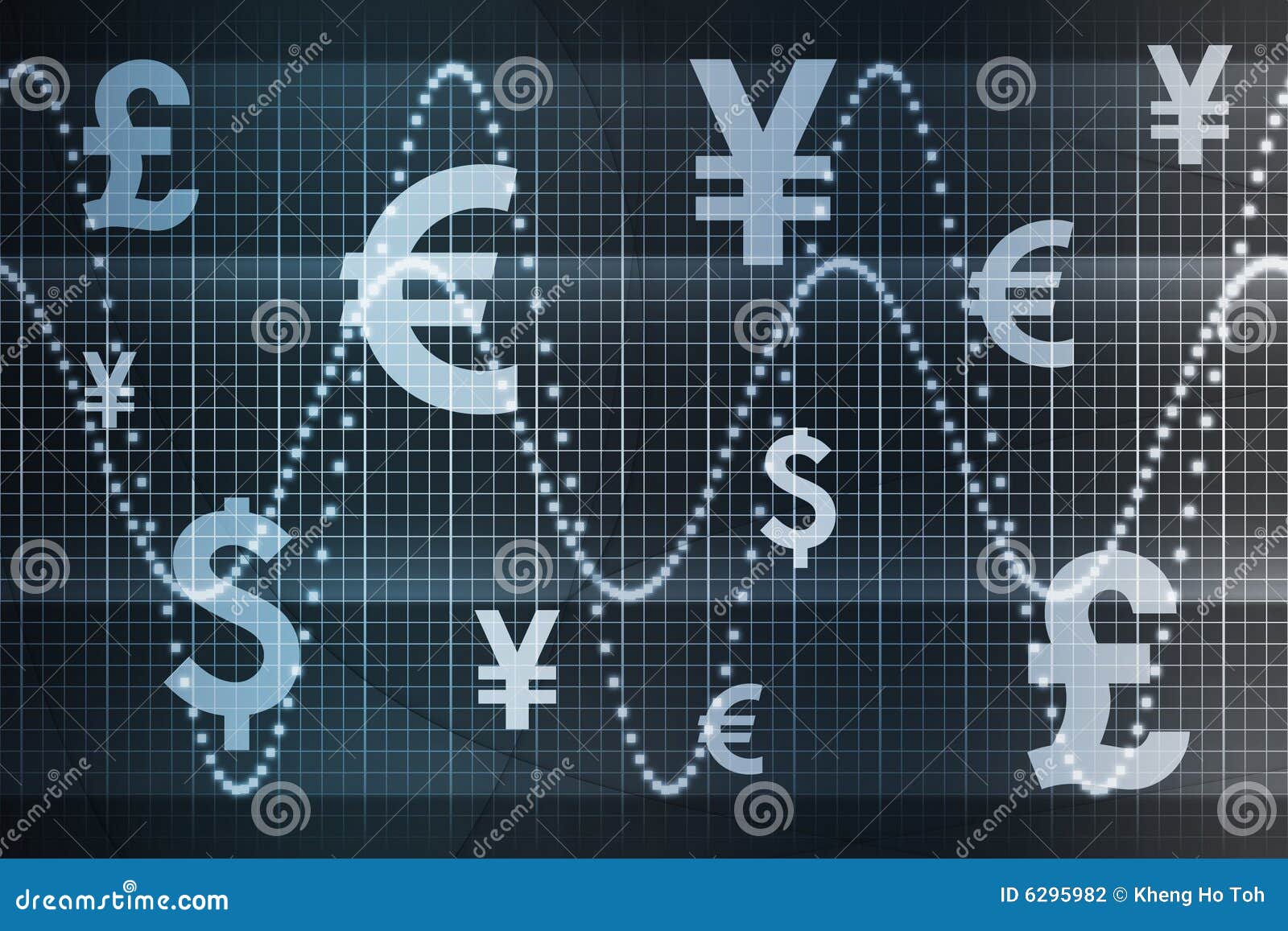 Blue Global Currency Business Abstract Background Stock Illustration ...