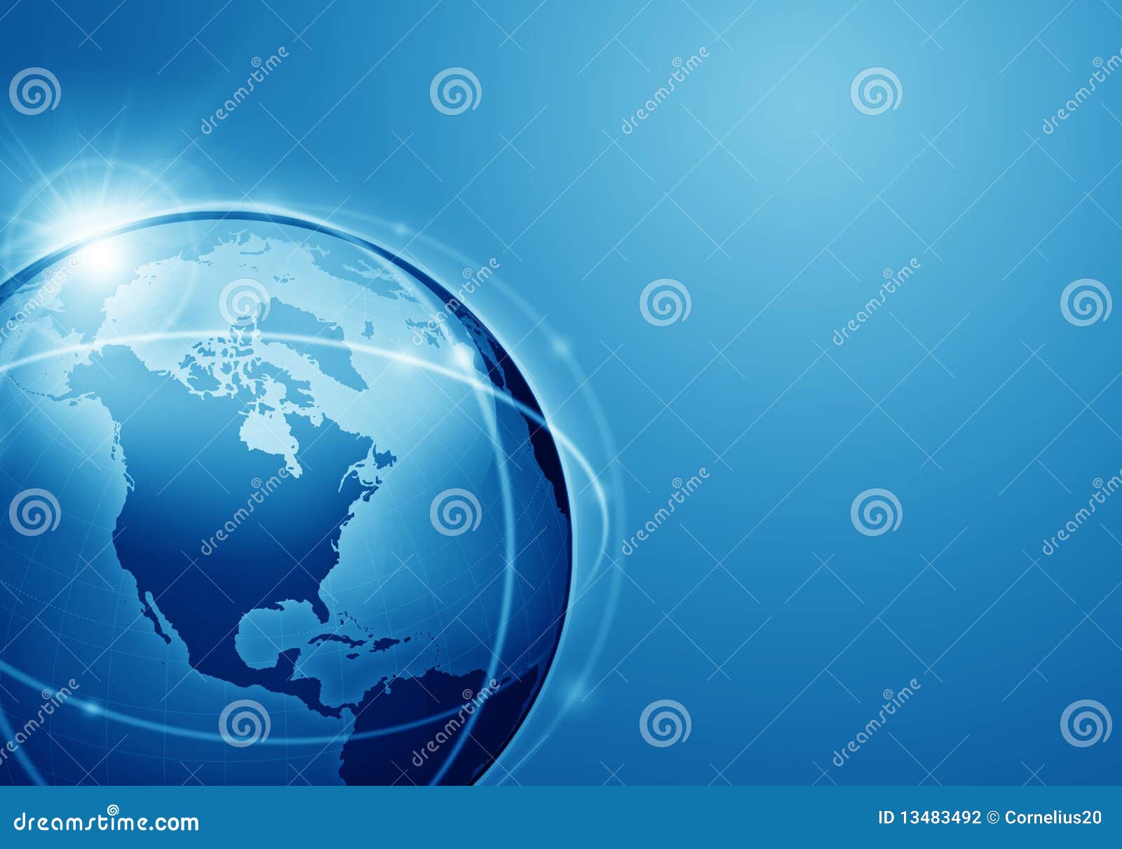 Blue globe stock illustration. Illustration of america - 13483492