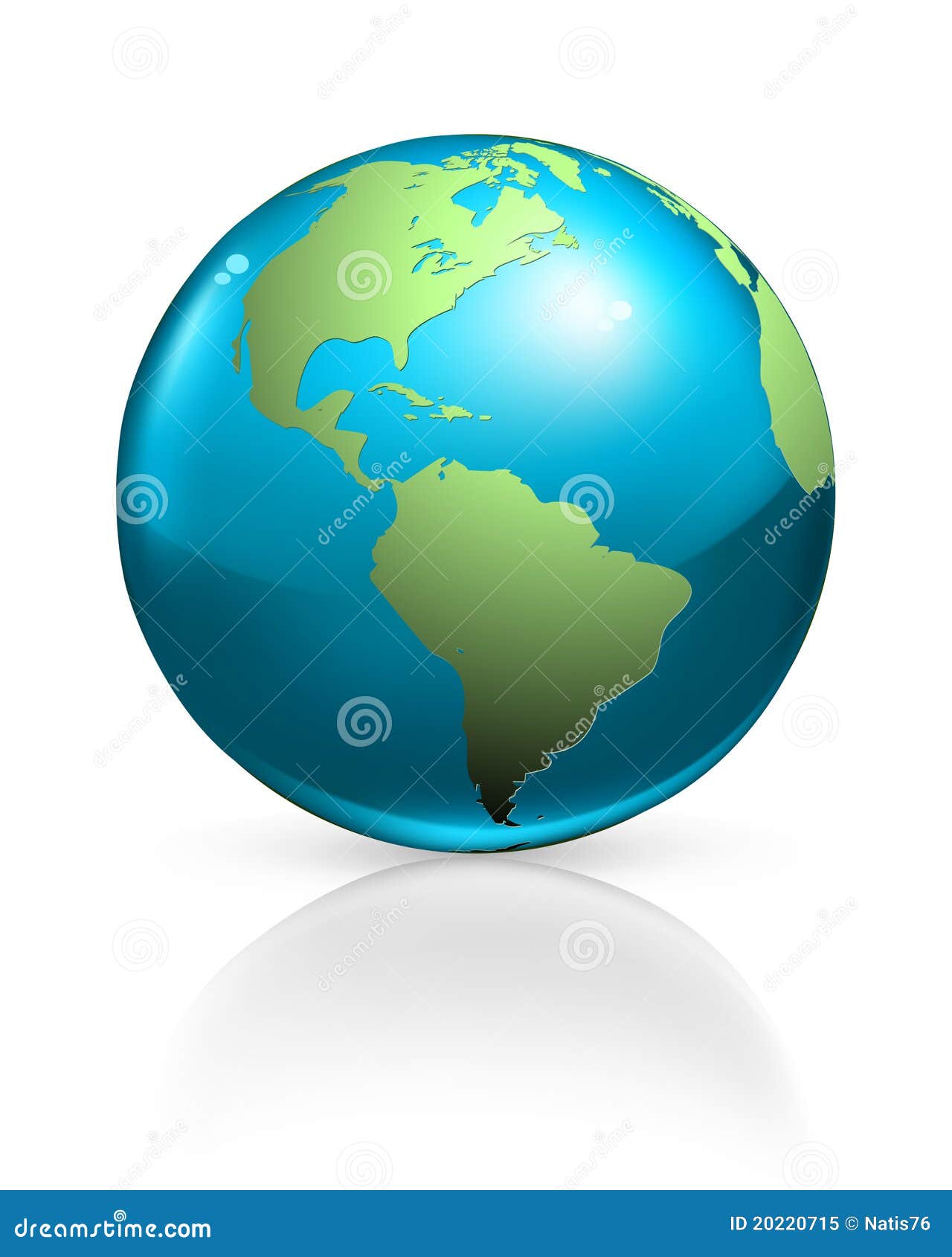 Blue globe stock vector. Illustration of continent, reflection - 20220715
