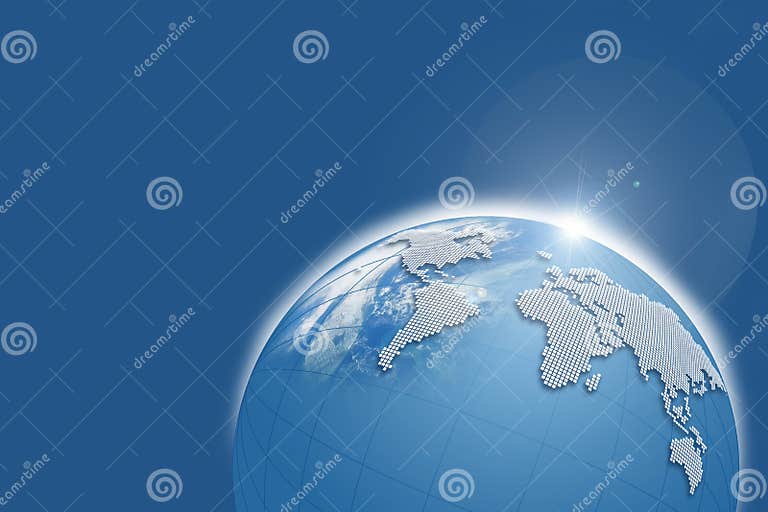 Blue Globe stock illustration. Illustration of binary, earth - 265551