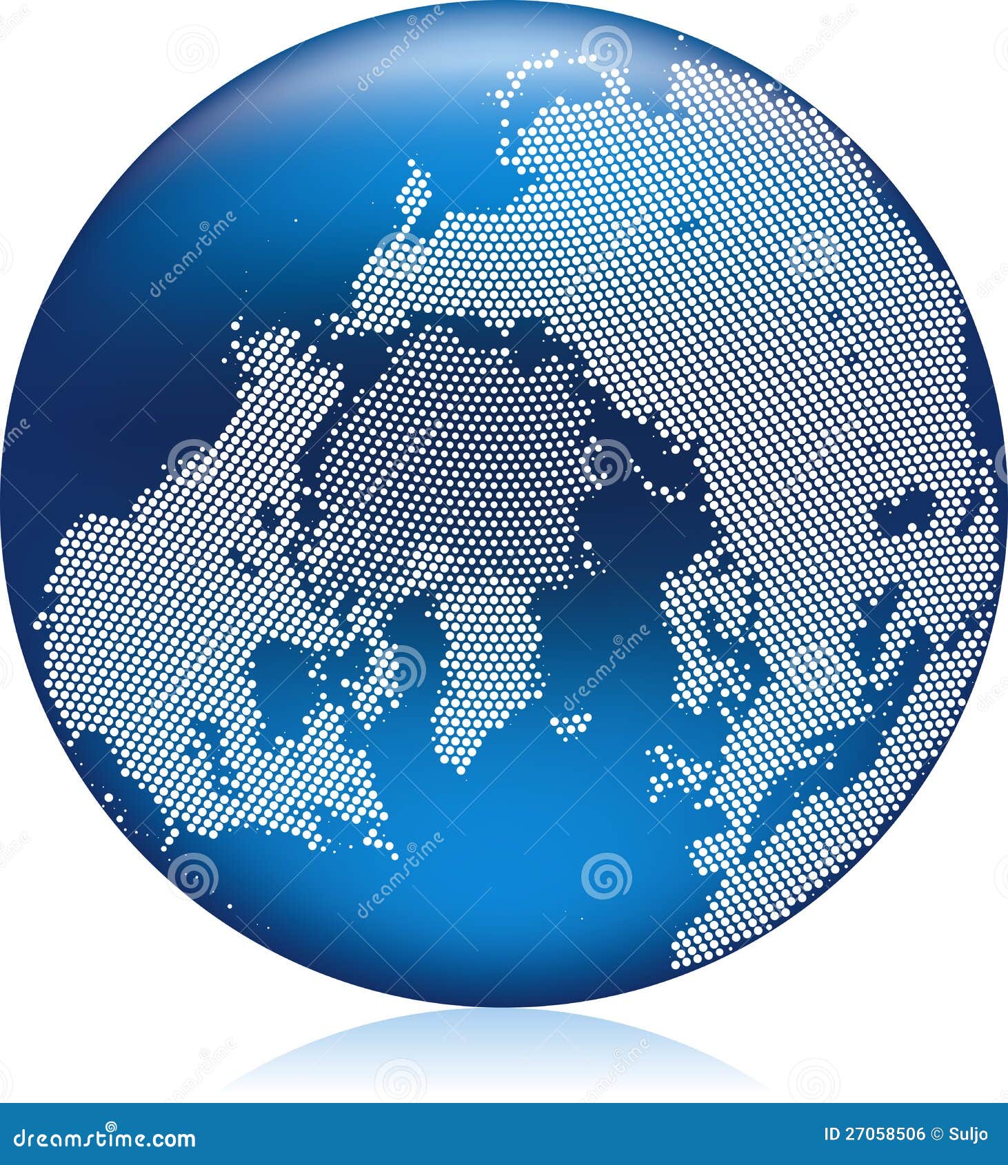 Blue globe stock vector. Illustration of graphic, northern - 27058506