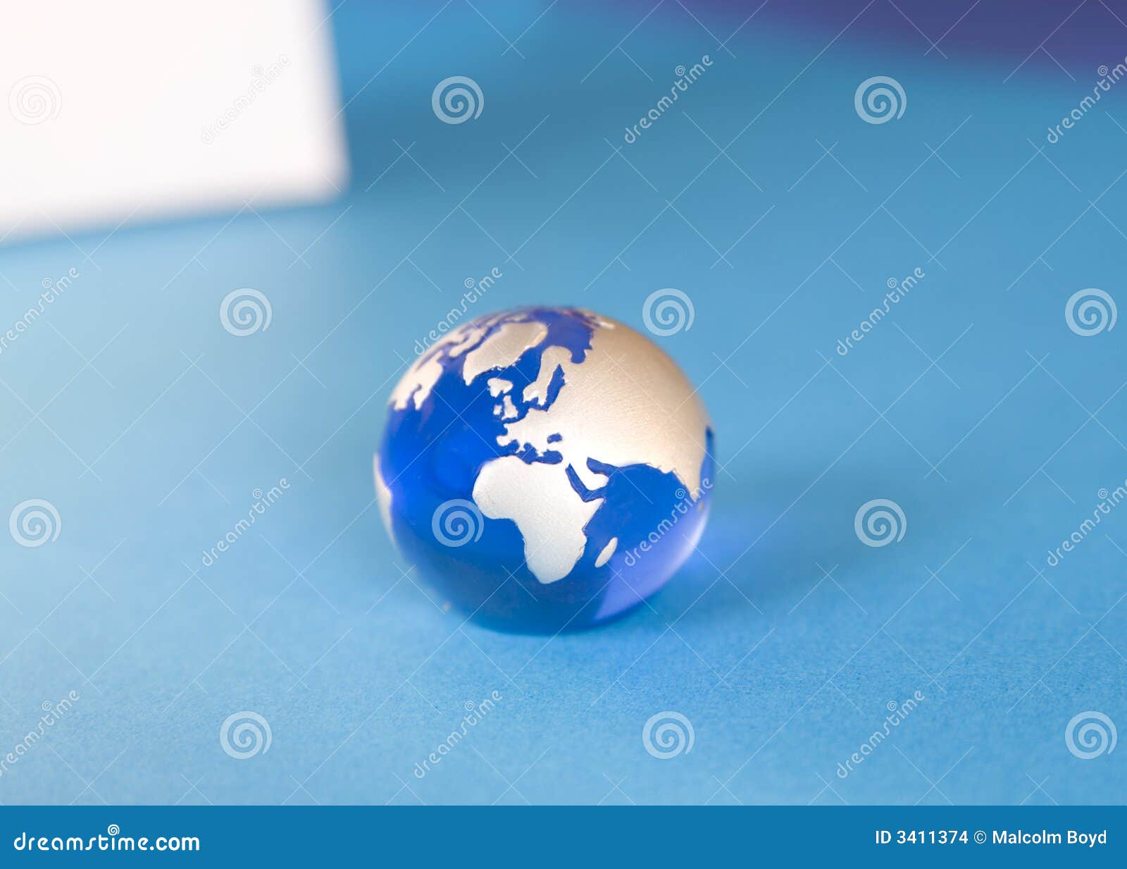 Blue globe stock photo. Image of land, business, small - 3411374