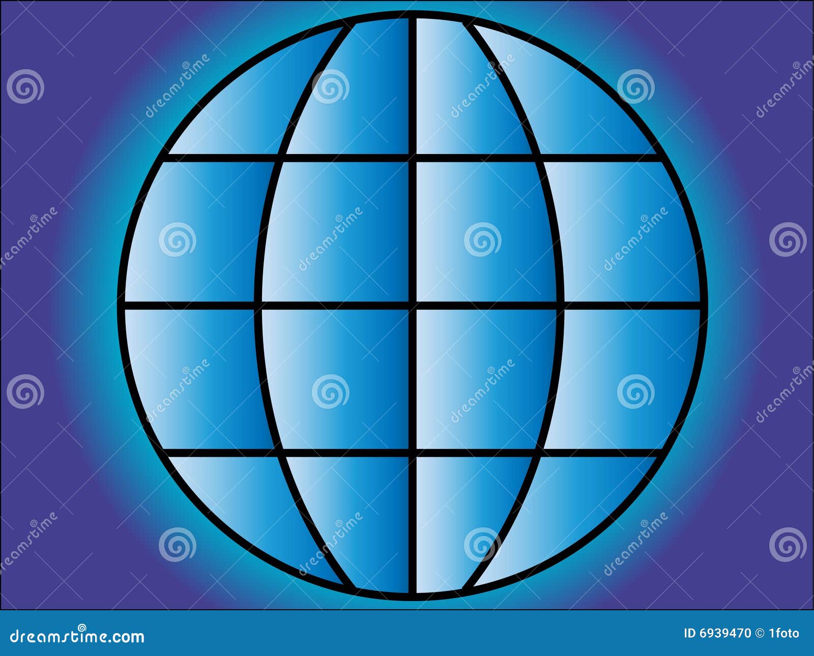 Blue globe. stock vector. Illustration of world, design - 6939470