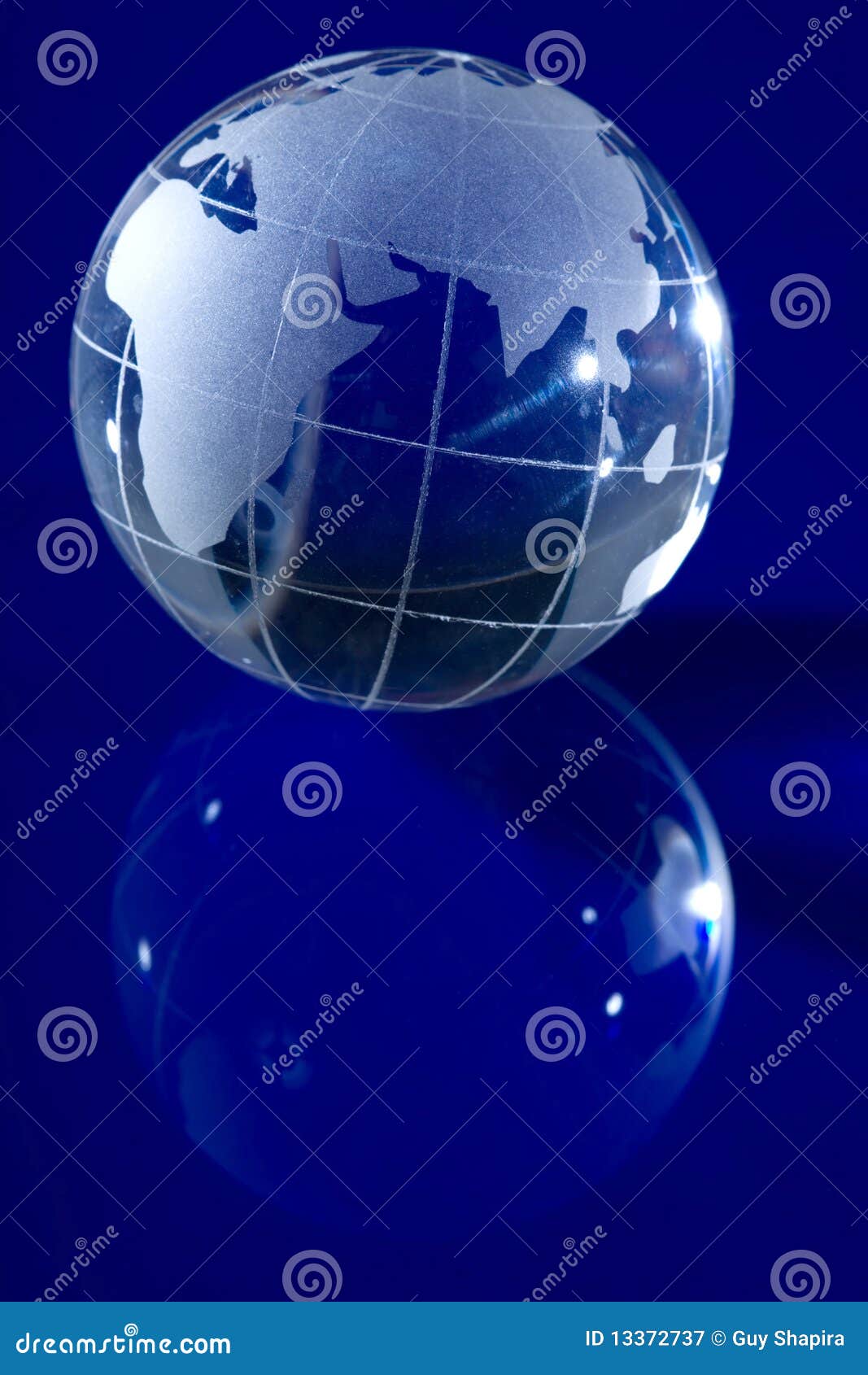 Blue Globe with Backlit Light Stock Image - Image of ocean, continent ...