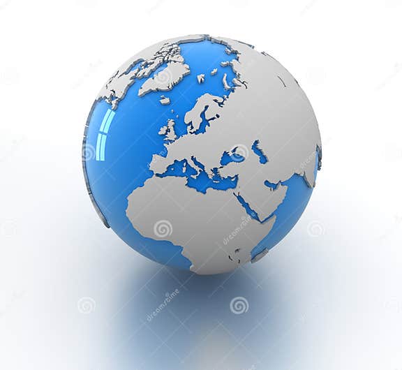 Blue globe stock illustration. Illustration of world - 57214036