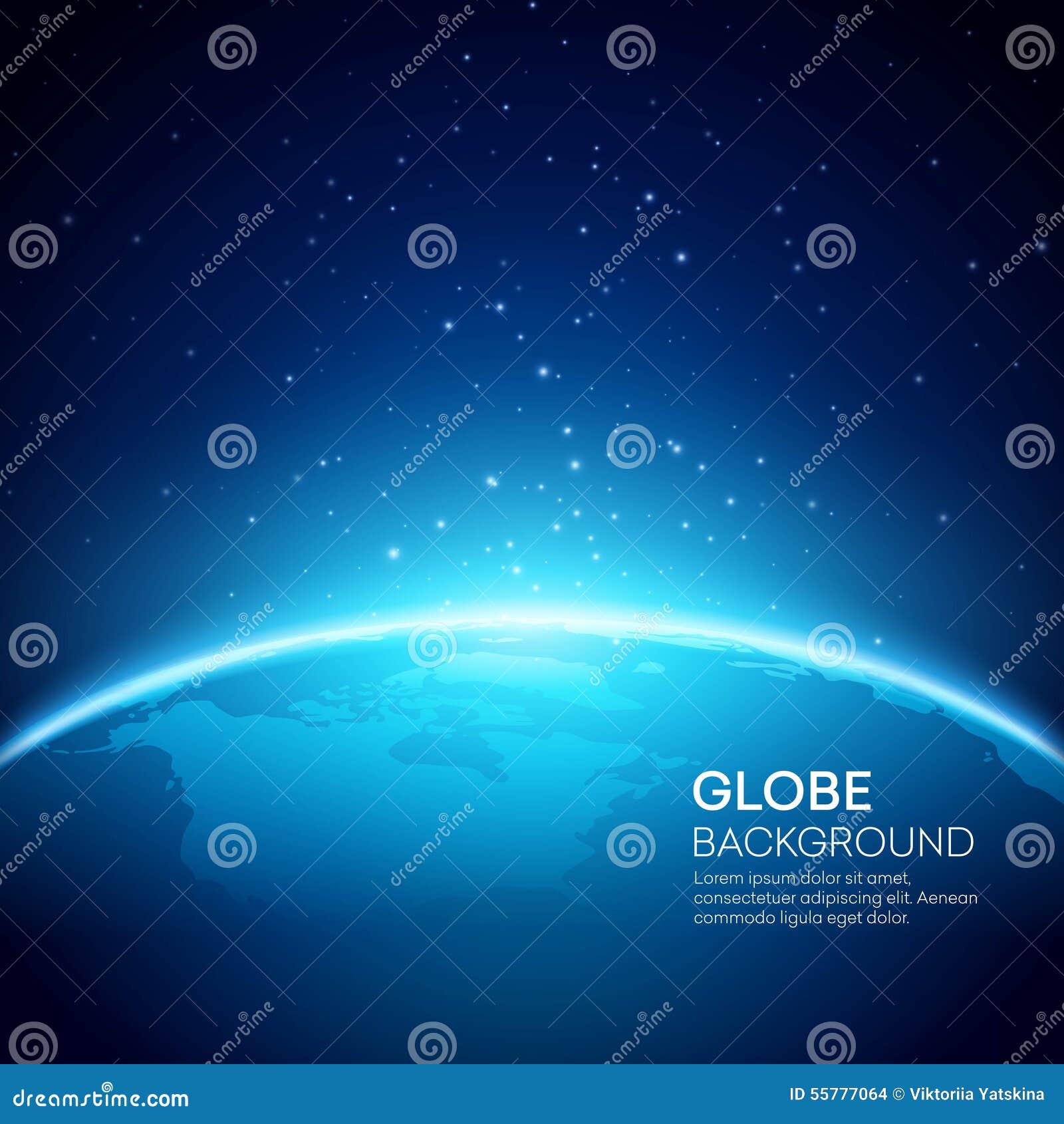 Blue Globe Earth Background. Vector Illustration Stock Vector ...