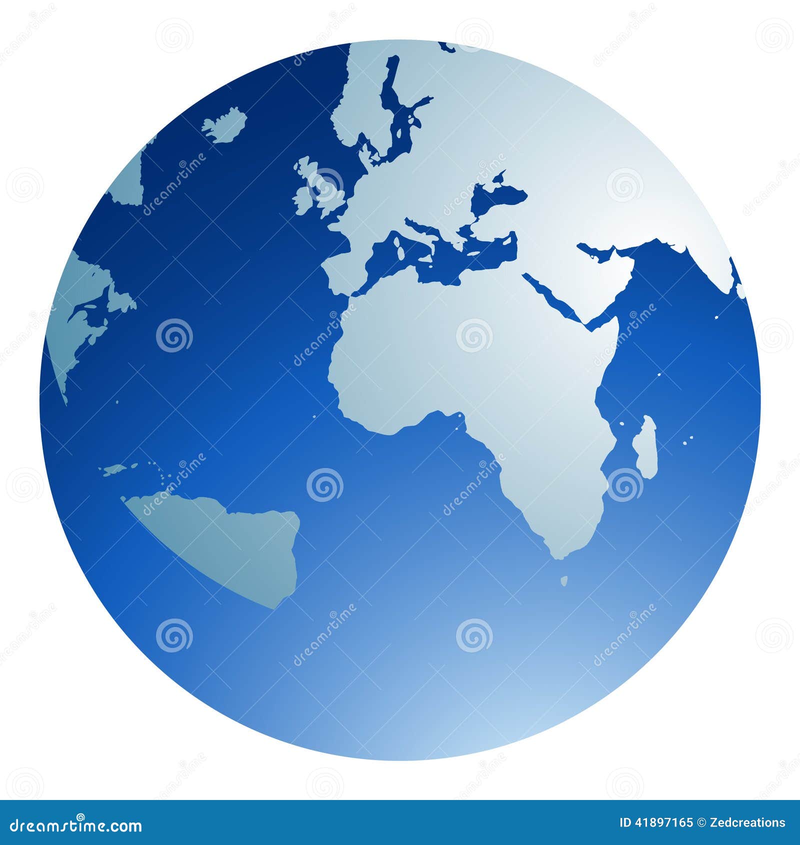 Blue Globe stock vector. Illustration of decoration, abstract - 41897165