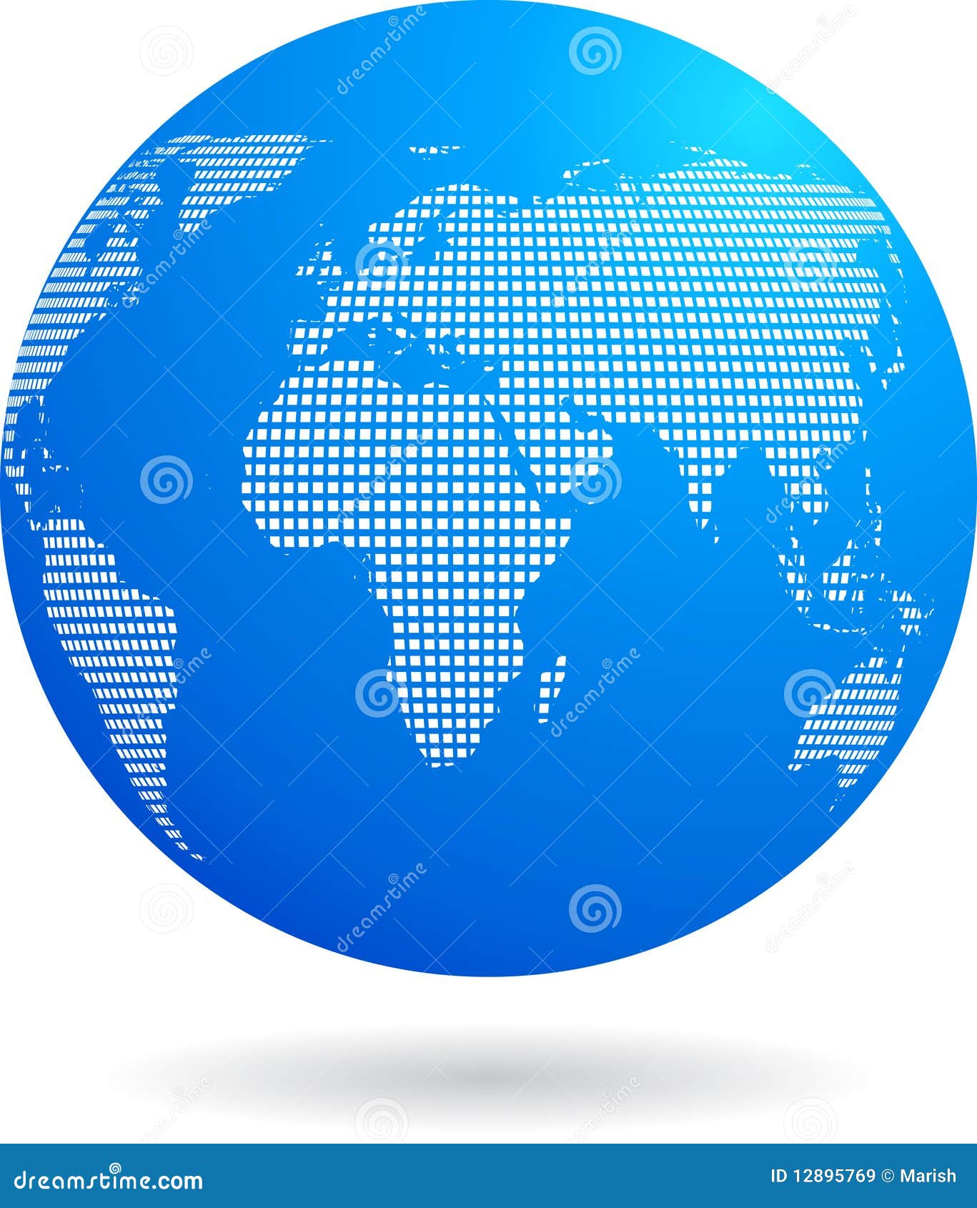 Blue Globe Icon - Technology Theme Stock Vector - Illustration of ...