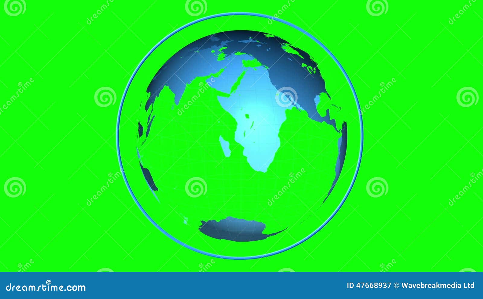Blue Globe Spinning on Green Screen Background Stock Video - Video of ...