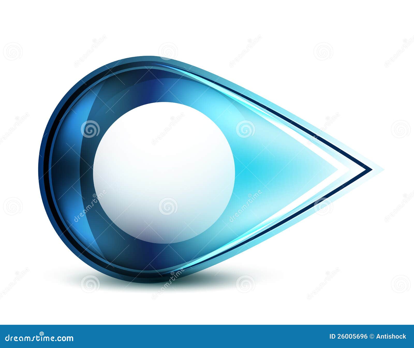 Blue Glossy Abstract Pointer Stock Vector - Illustration of click ...