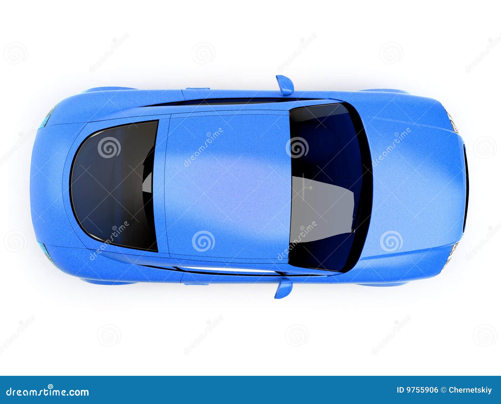 Suv Top View Blue