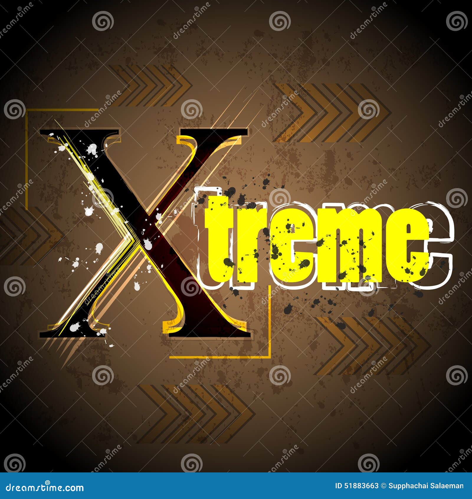 Extreme Grunge Brush Stroke Word Text For Typography Icon Logo Design ...