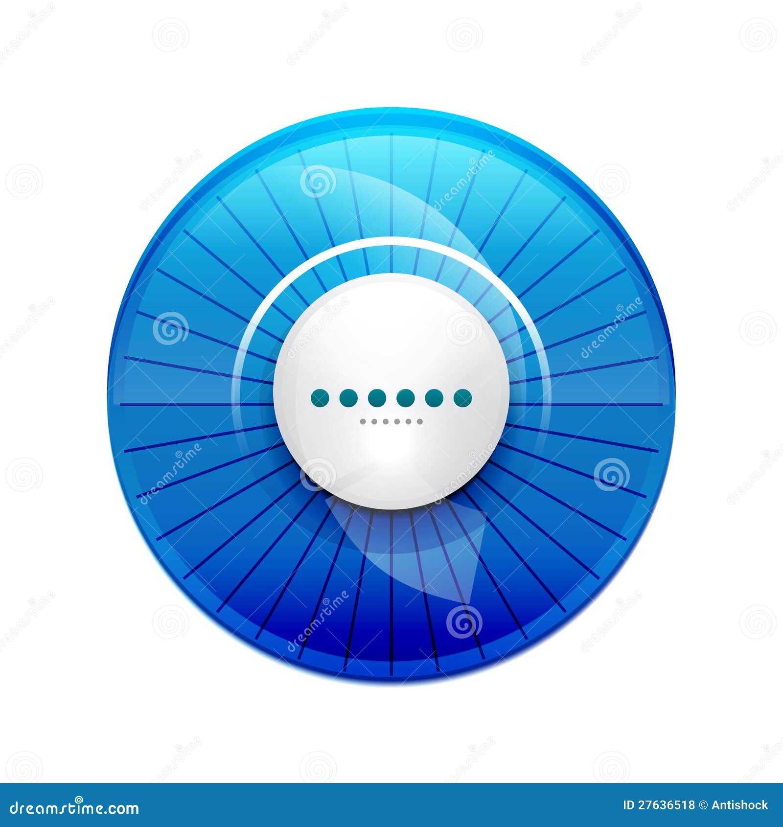Blue glossy control panel stock vector. Illustration of circle - 27636518