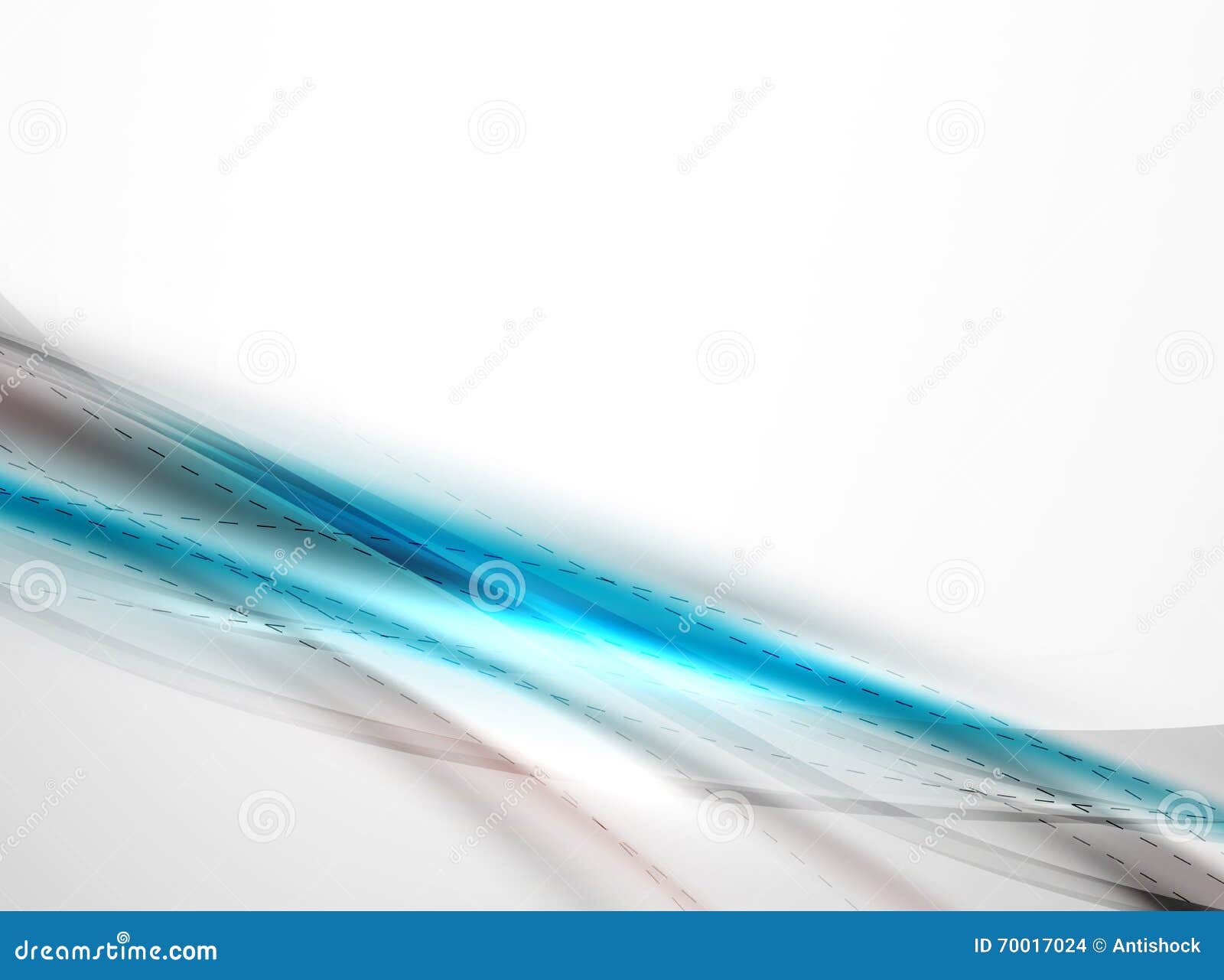 Blue Glossy Silk Wave Design Template Stock Vector - Illustration of ...