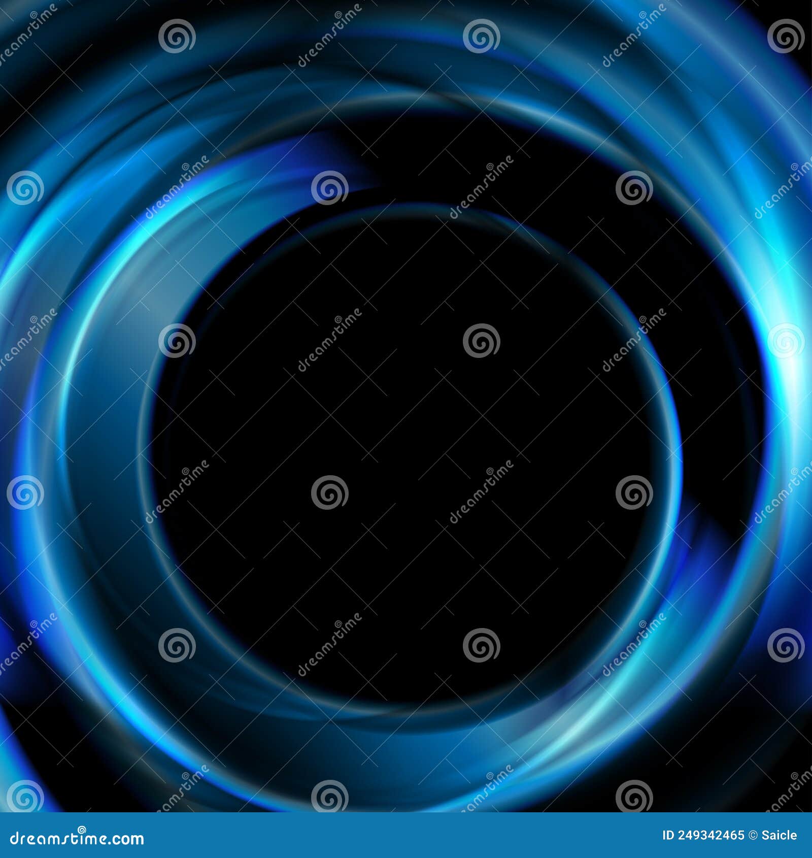 Blue Glossy Smooth Circle Abstract Geometric Background Stock Vector ...