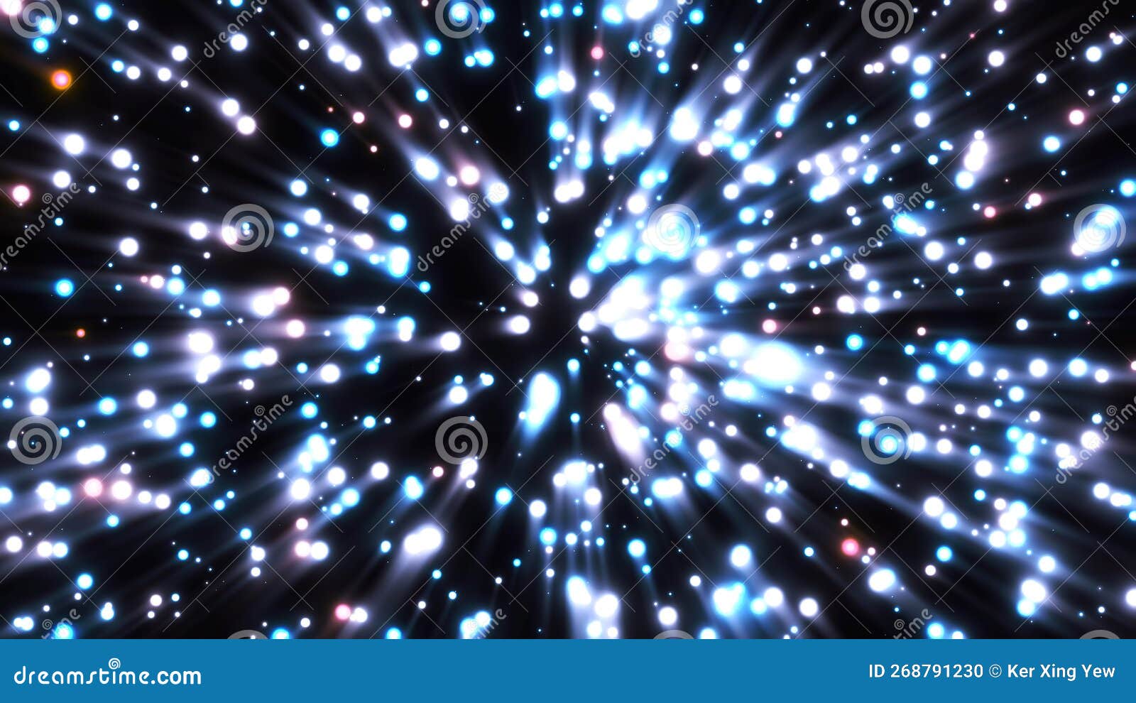 Blue Glow Starry Particle with Ray in Dark Stock Photo - Image of ...