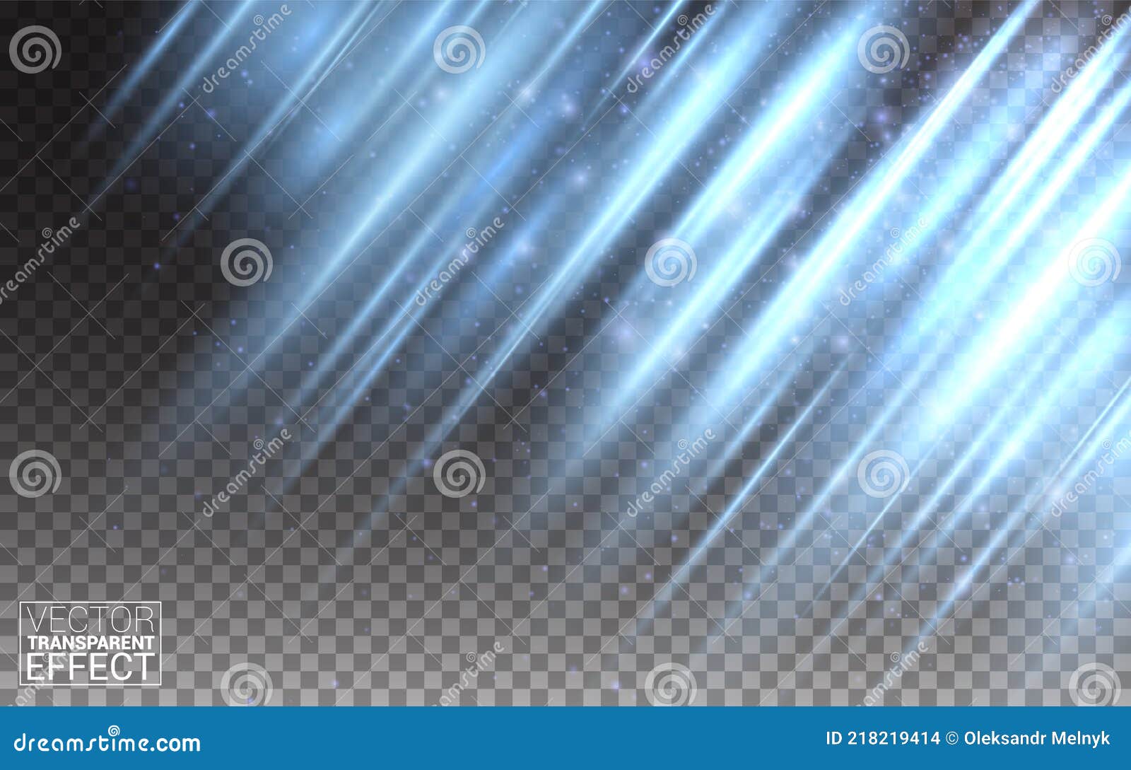 Blue Glow Vector Scintillation. Motion Effect Light Blinking ...