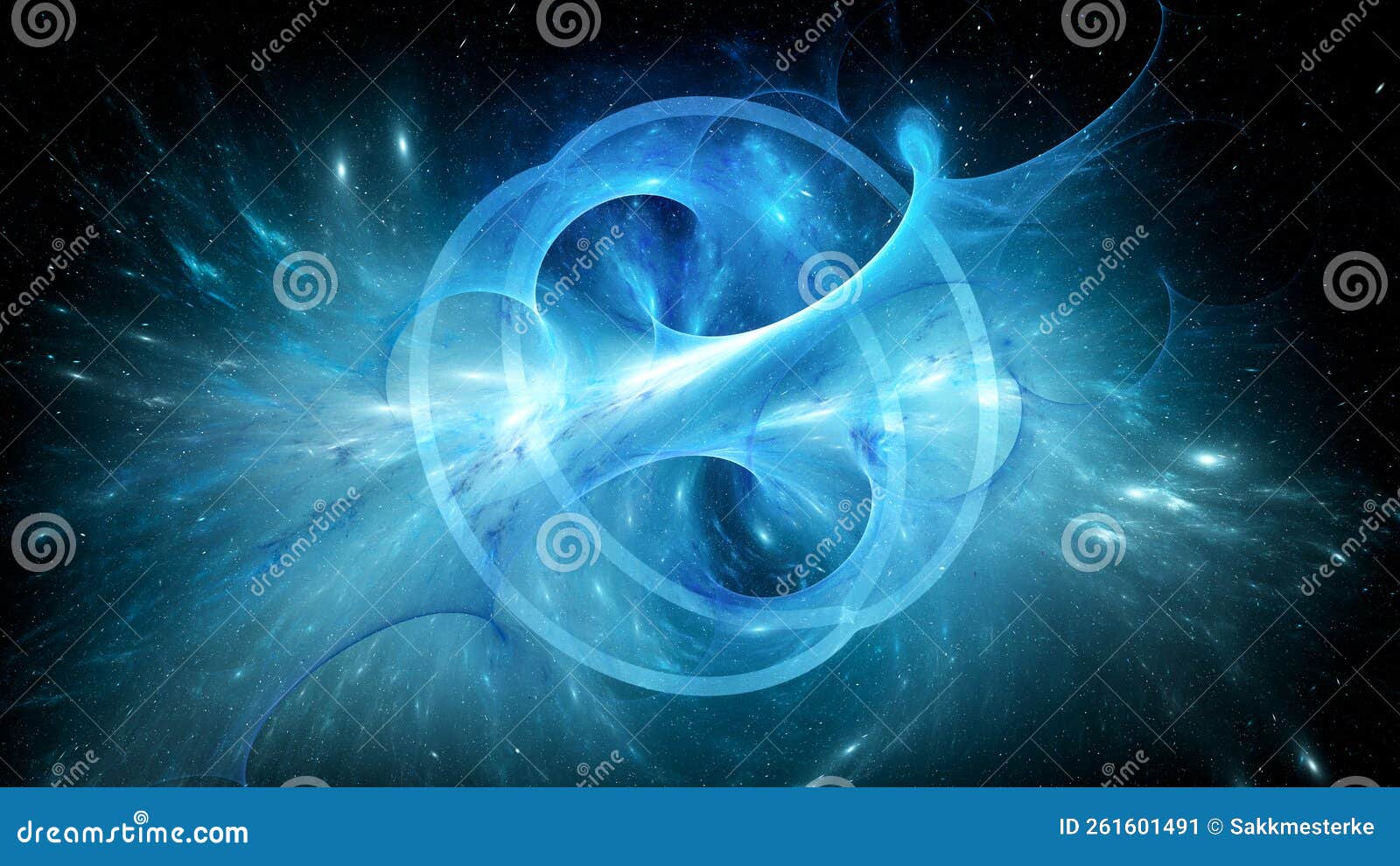 Blue Glowing Abstract Futuristic Space Background Stock Illustration ...