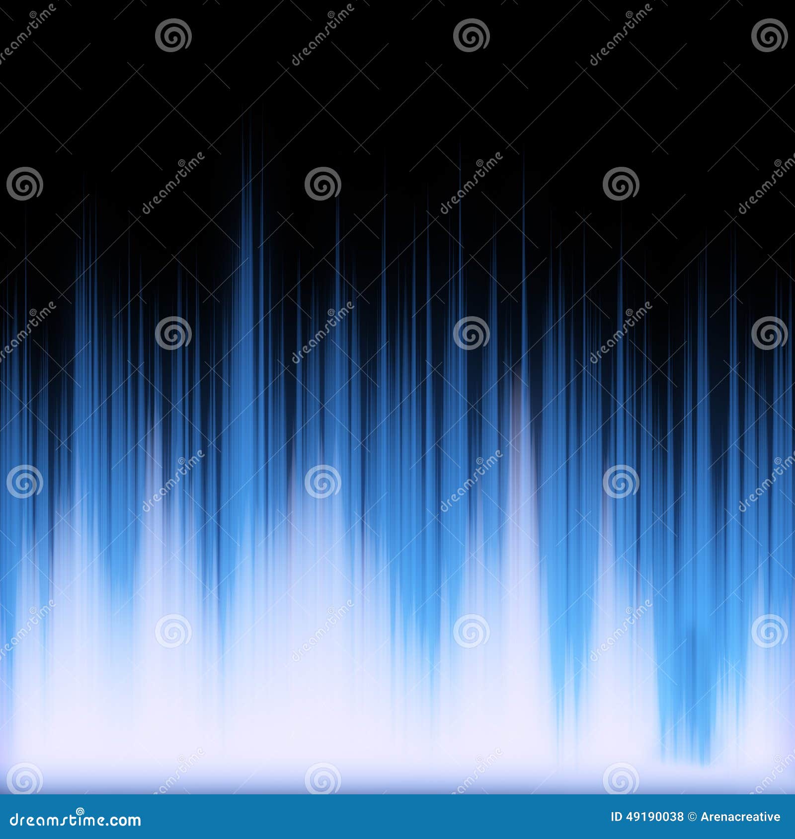 Blue Glowing Audio Waveform Stock Illustration - Illustration of club ...