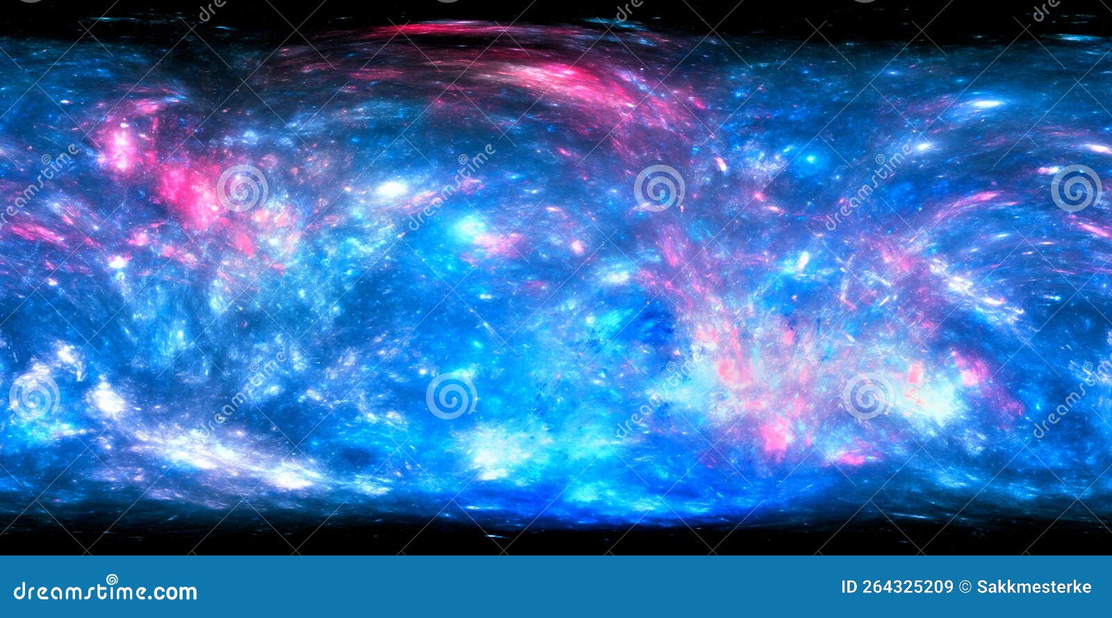 Blue Glowing Exoplanet Panoramic Planet Texture Stock Illustration ...