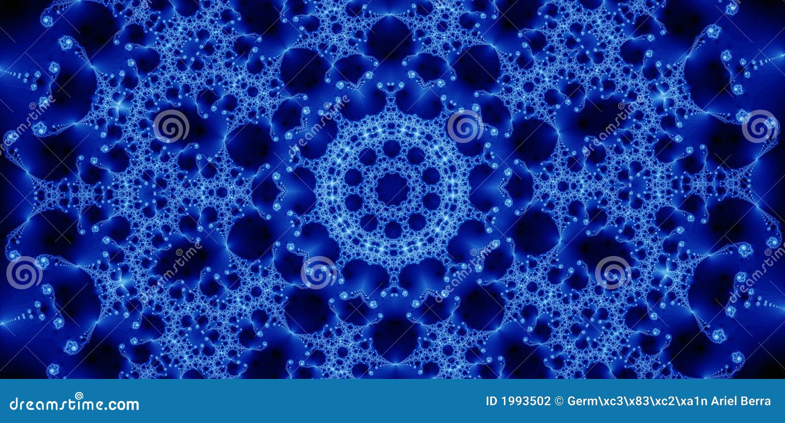 Blue glowing fractal stock illustration. Illustration of abstract - 1993502