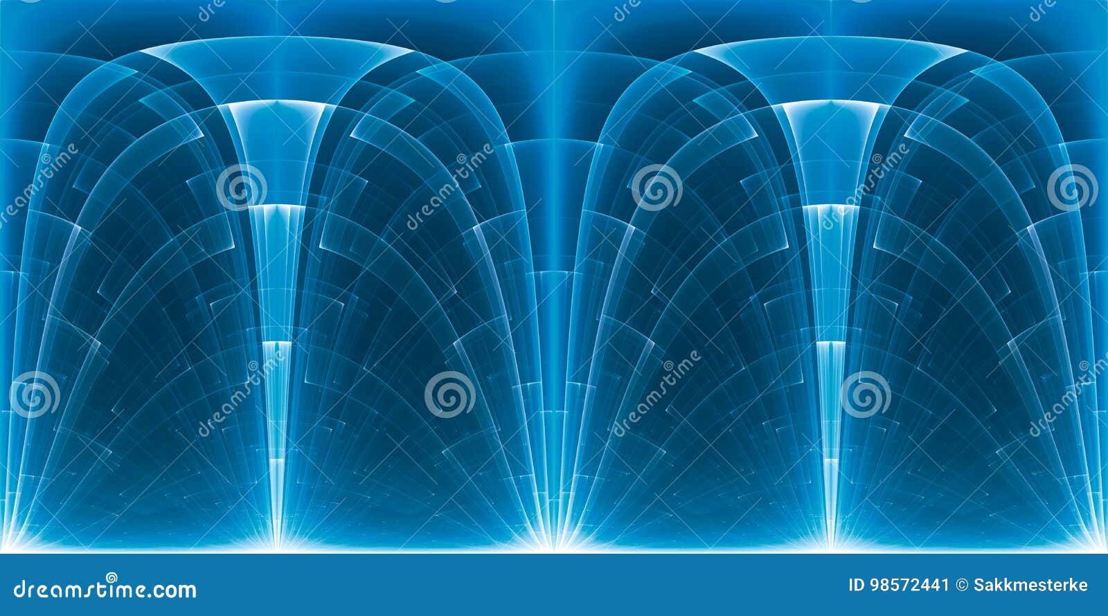 Blue Glowing Futuristic Cpu Panorama Texture for VR Stock Illustration ...
