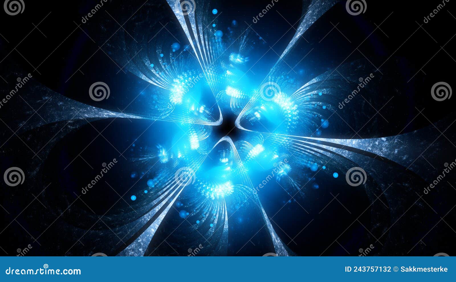 Blue Glowing Futuristic Space Technology Stock Illustration ...