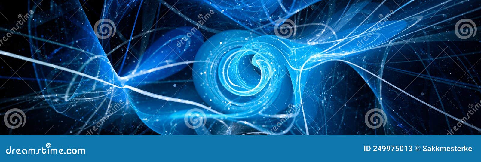 Blue Glowing Futuristic Technology Ultra Widescreen Banner Stock ...