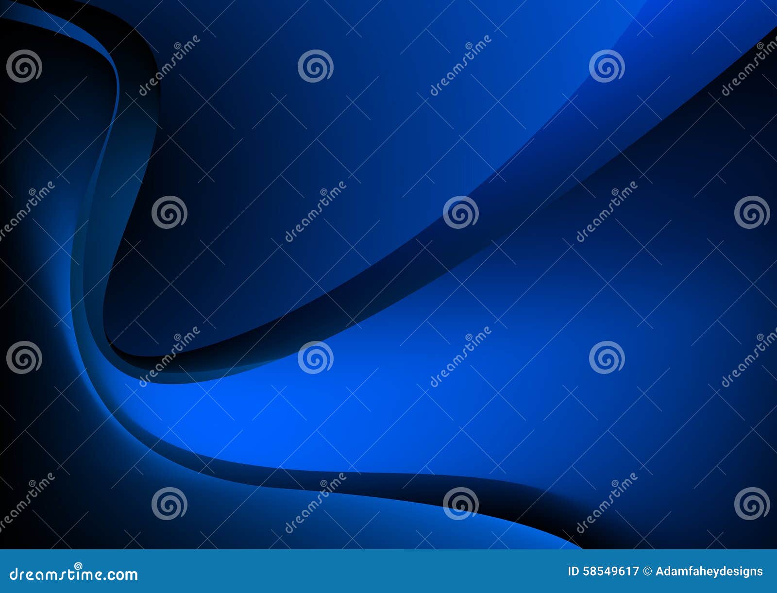 Blue Glowing Graphic Wave on Black Background Stock Vector ...