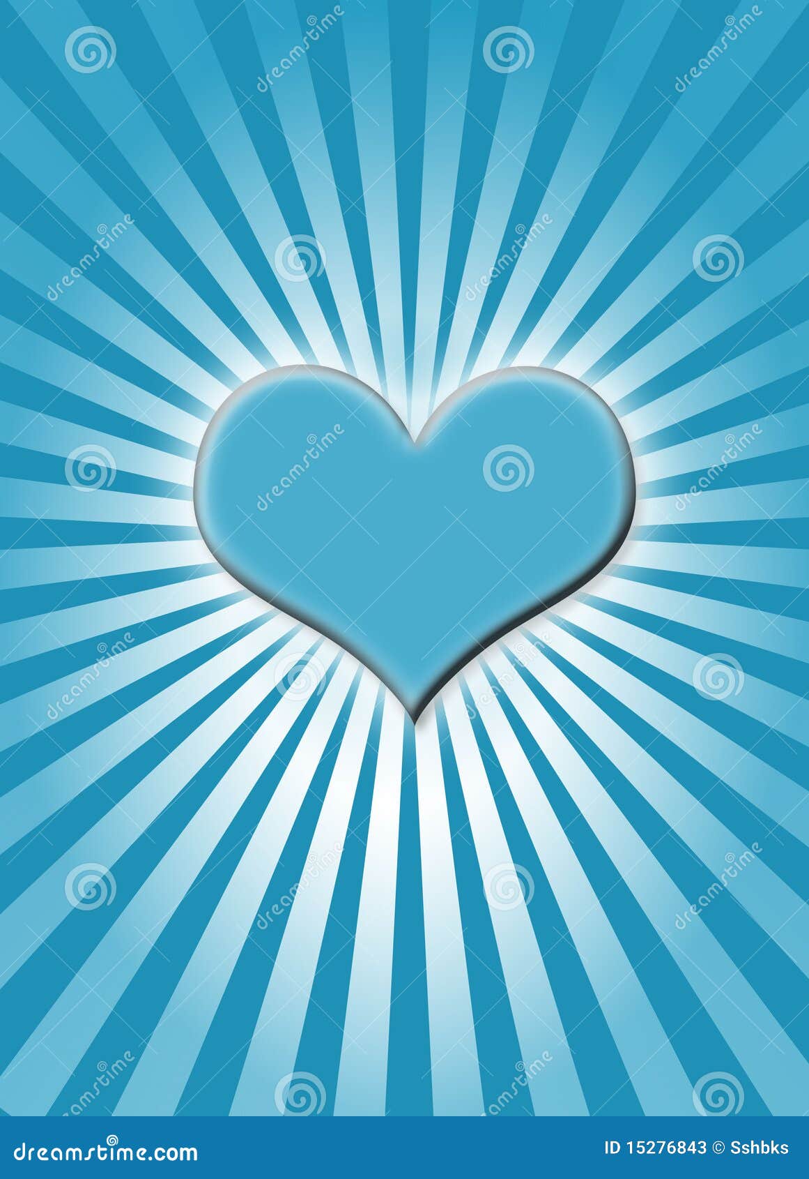 Blue glowing heart stock illustration. Illustration of design - 15276843