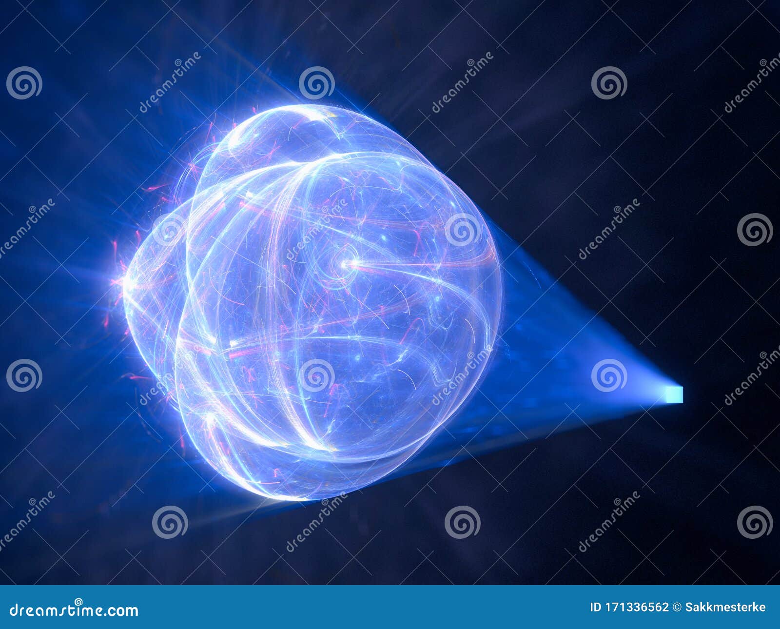 Blue Glowing Holographic Projection Abstract Background Stock ...