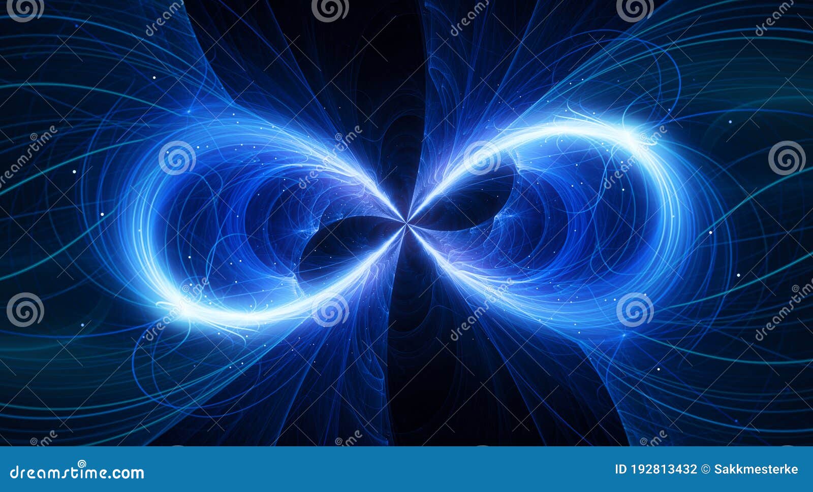 Blue glowing infinity sign stock illustration. Illustration of loop ...