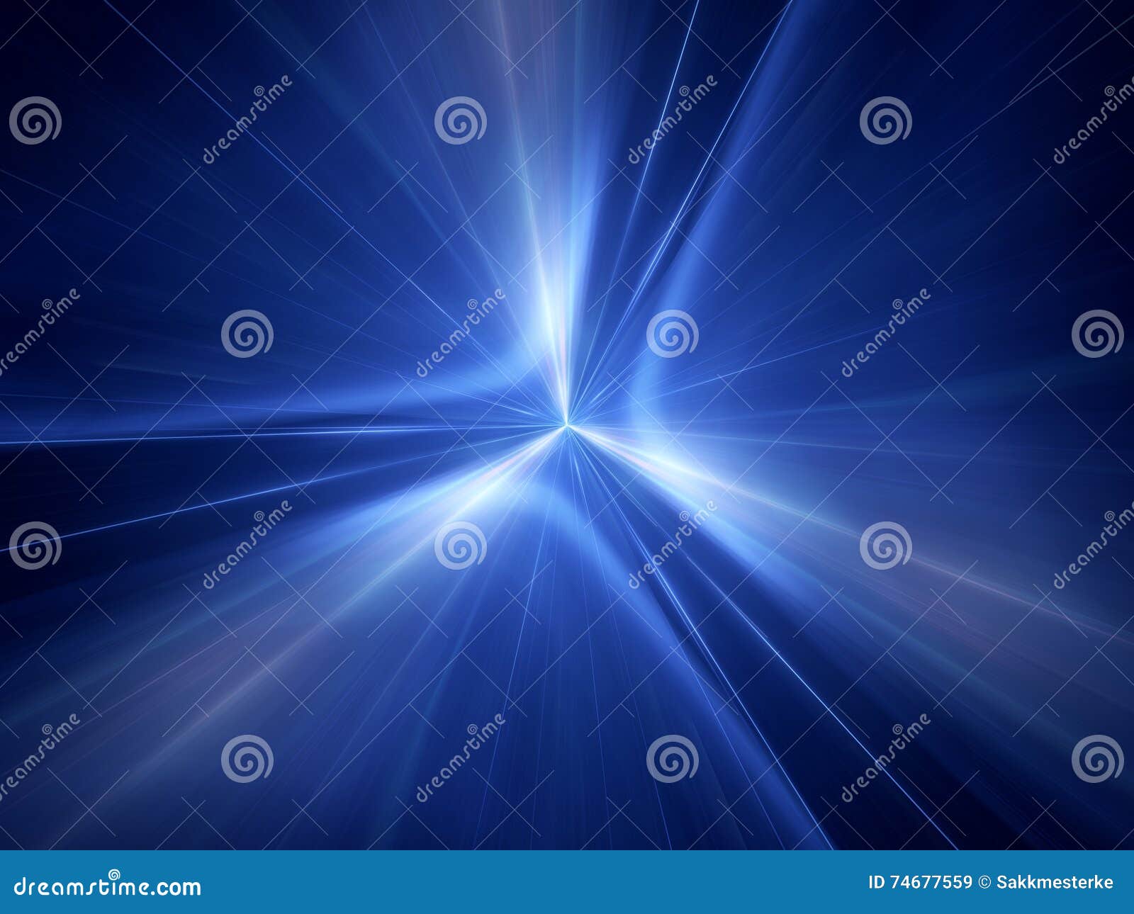 Blue Glowing Interstellar Jump in Space Stock Illustration ...