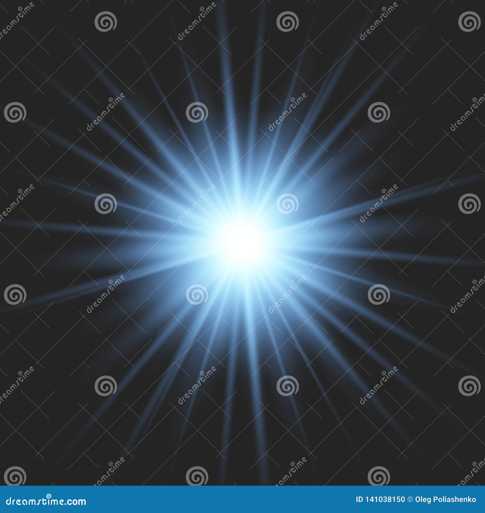 Blue glowing light stock vector. Illustration of blur - 141038150
