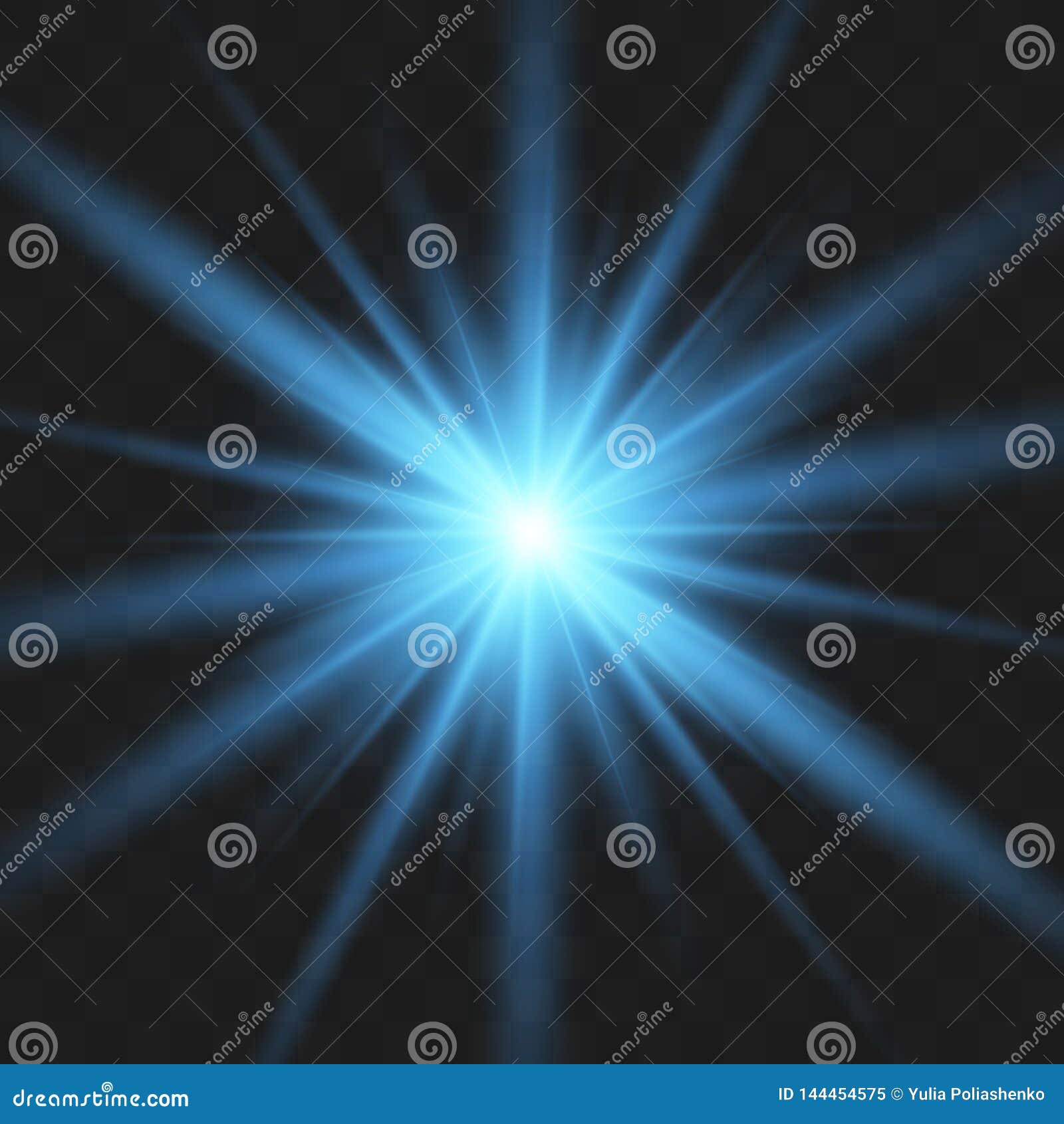 Blue Glowing Light Burst Explosion. Stock Vector - Illustration of ...