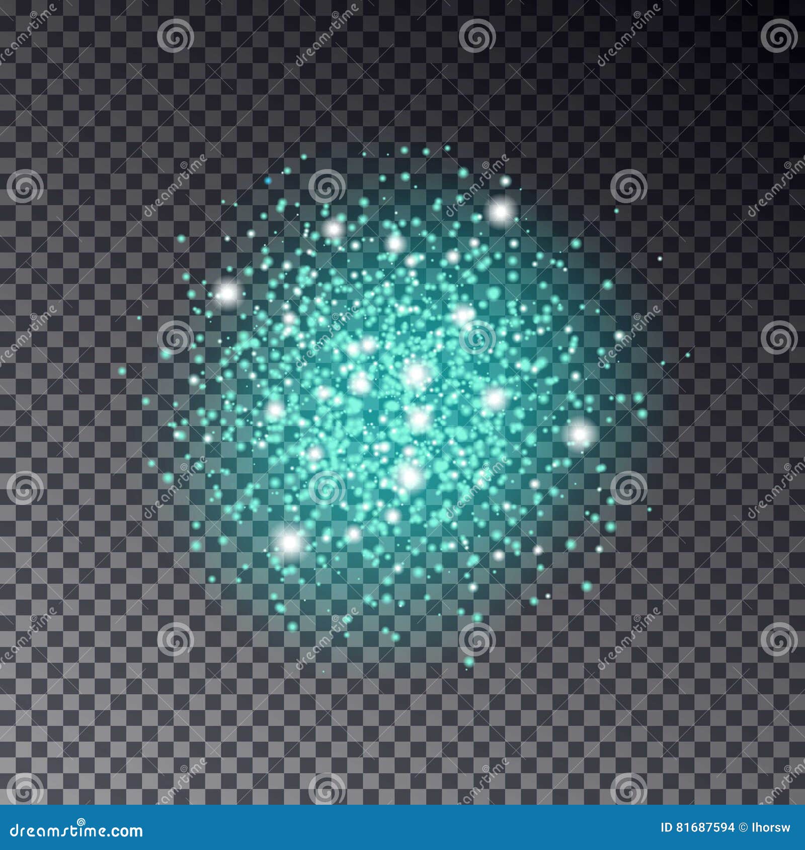 Blue Glowing Light Glitter Background Effect. Magic Glow Sparkli Stock ...