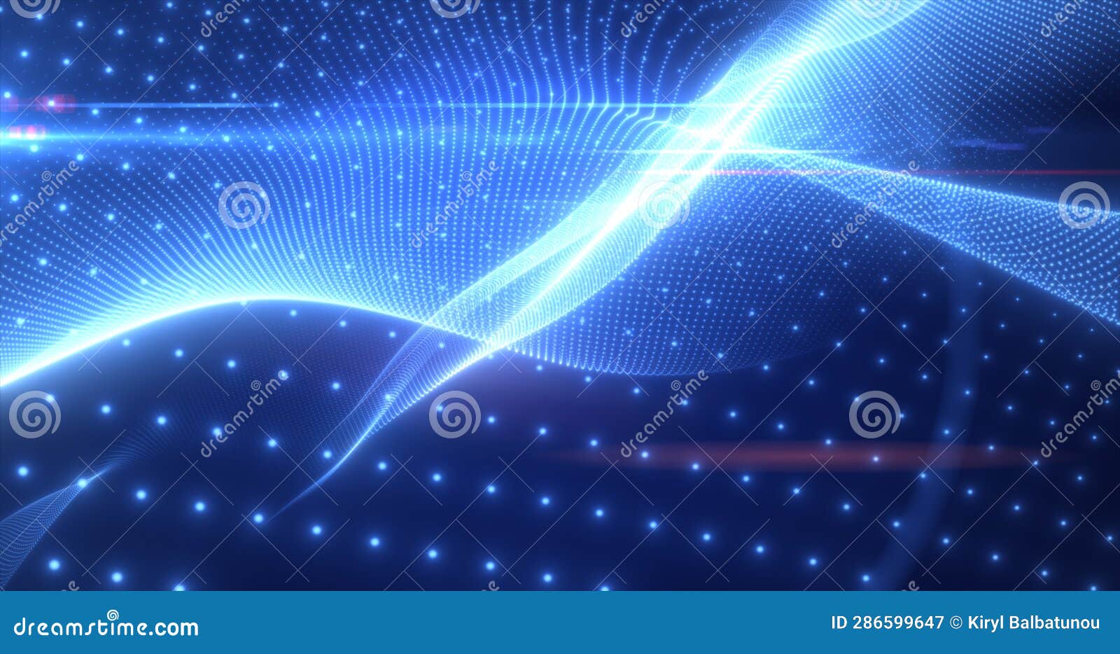Blue Glowing Magic Waves from Energy Particles Background Stock ...