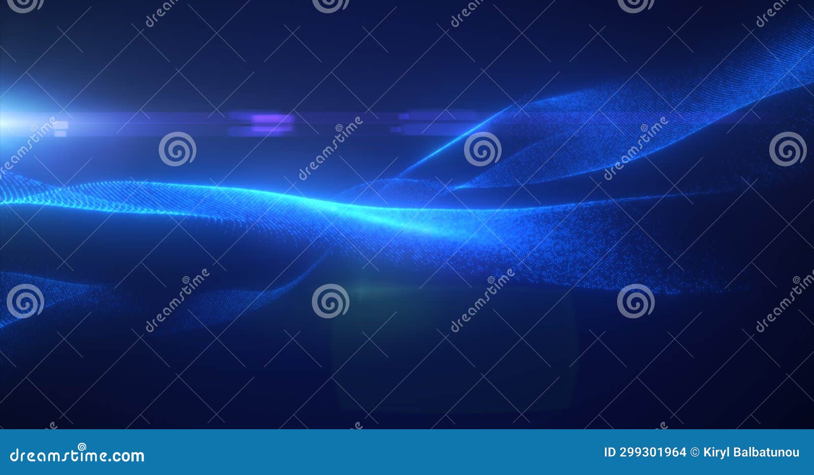 Blue Glowing Magic Waves from Energy Particles Abstract Stock Photo ...